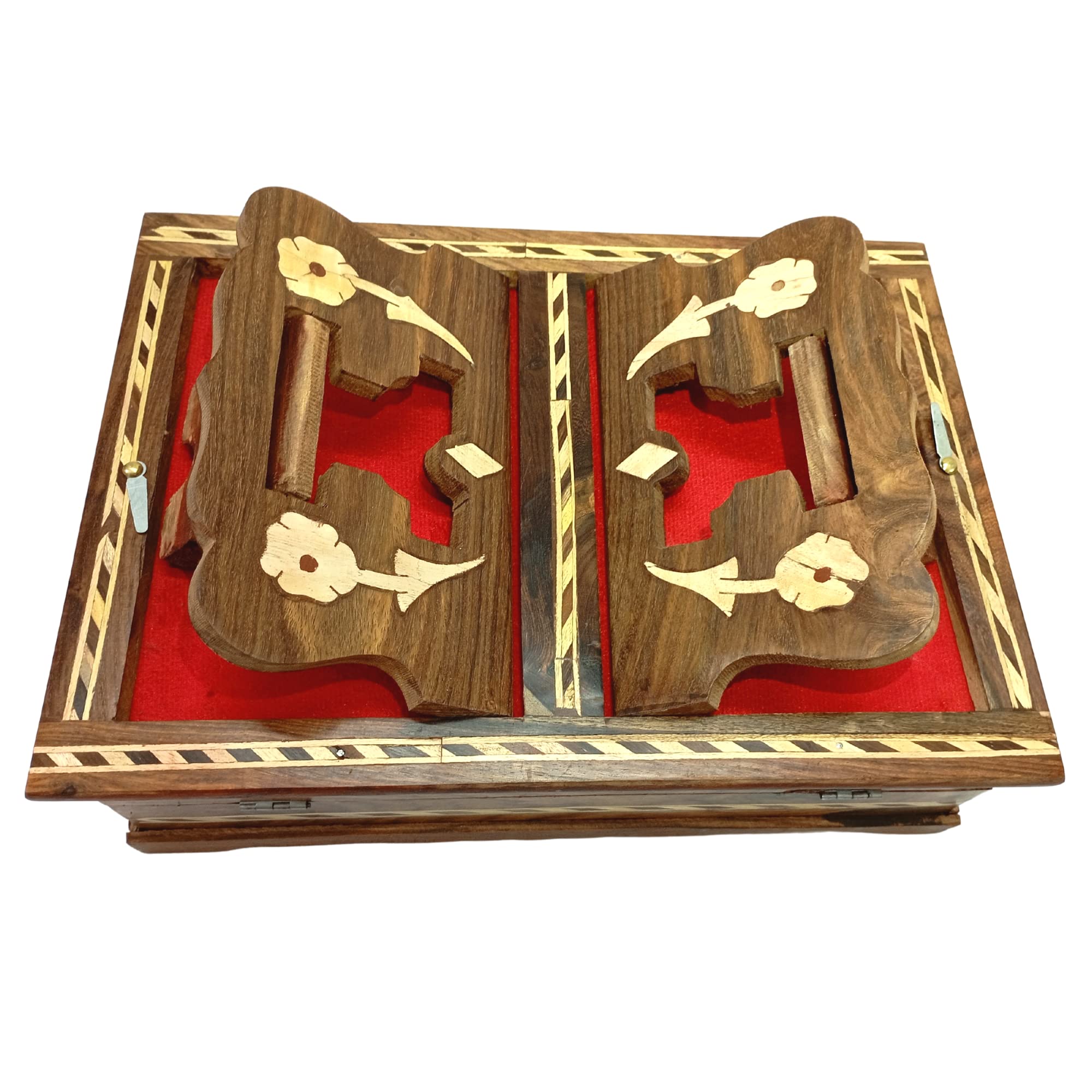 Buy Santarms Wooden Holy Quran Box with rehal for Holy Quran Pak Book ...