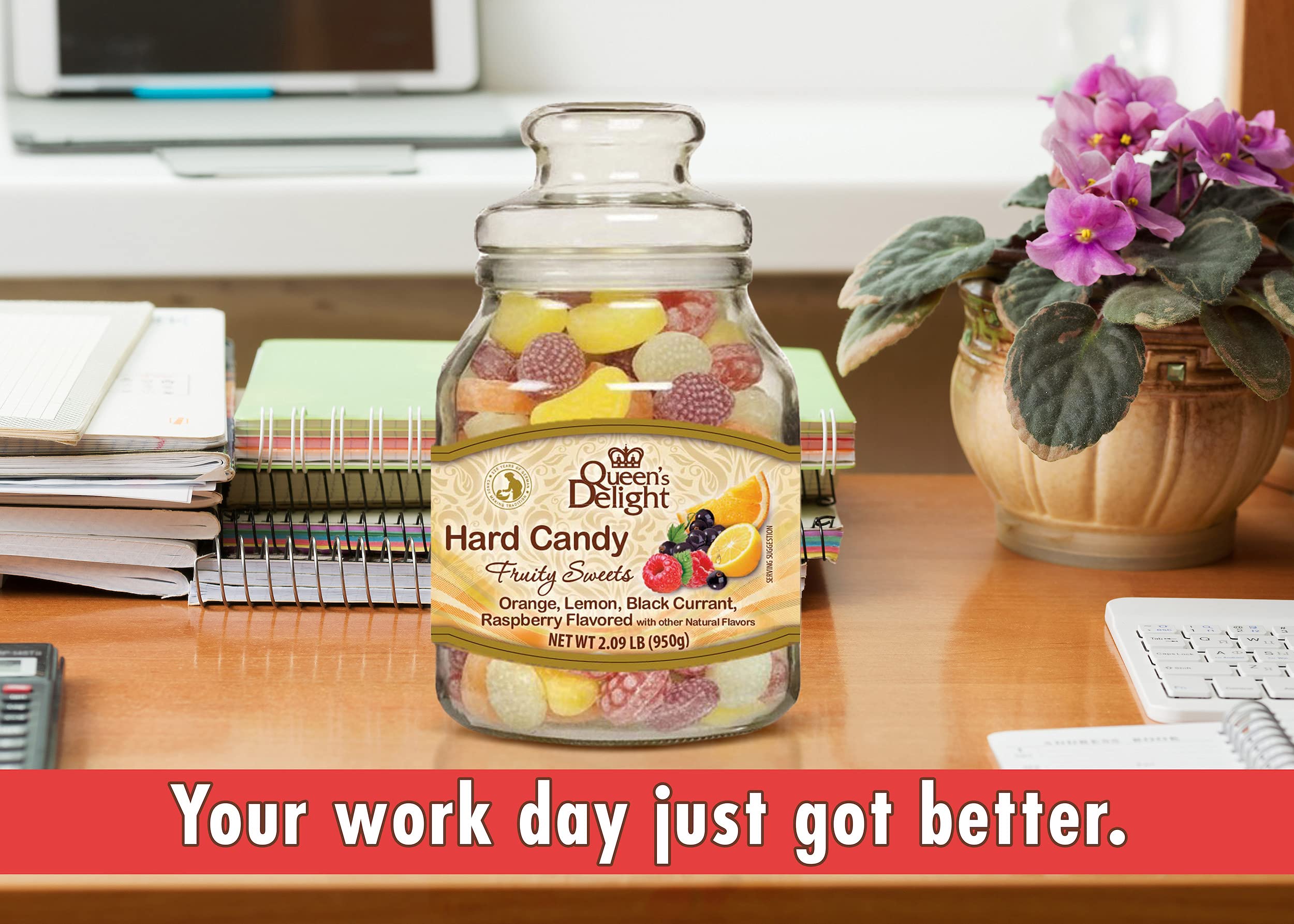 Buy Queen’s Delight Fruit Candy Jar - All Natural Fruit Juice Candy ...