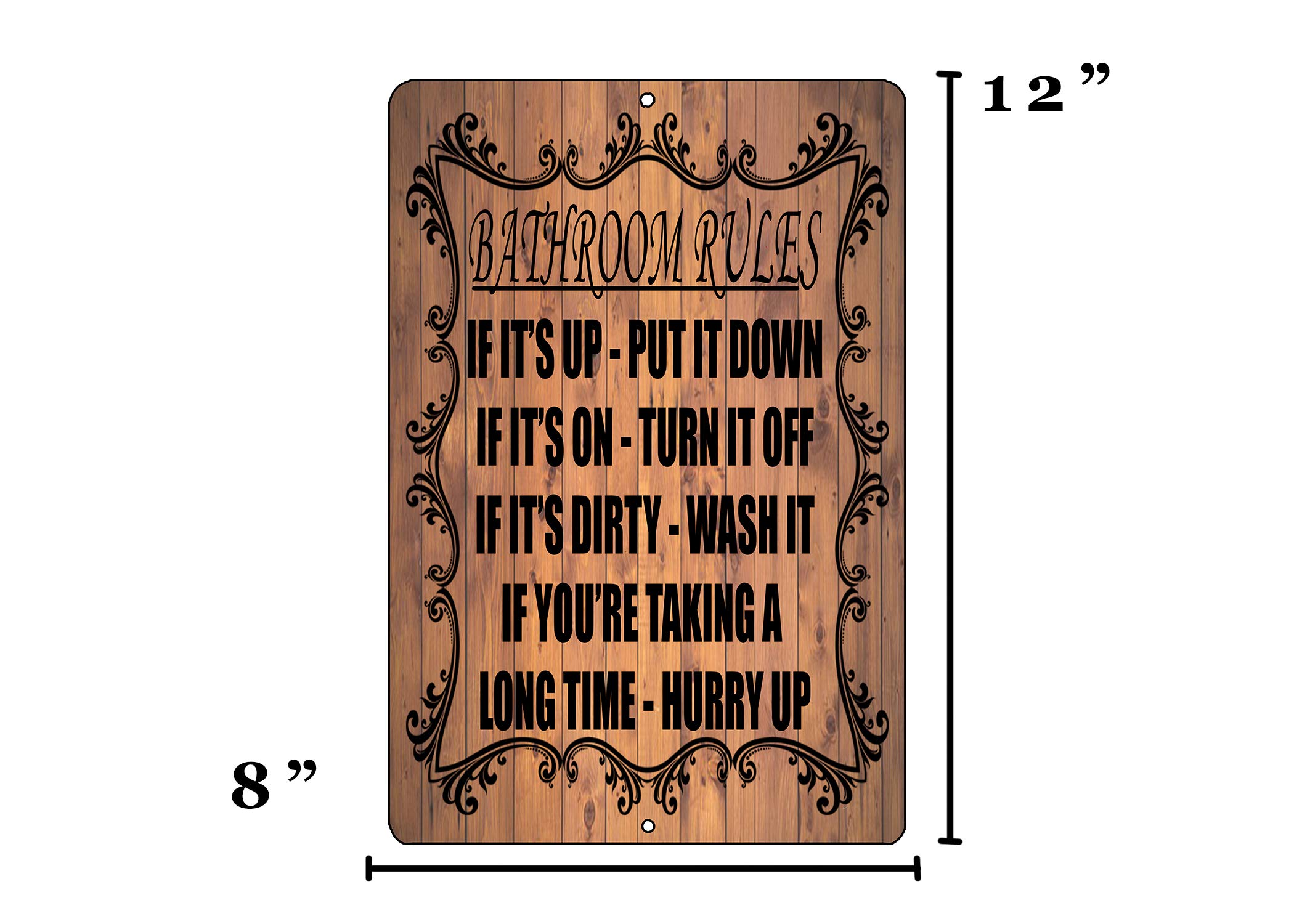 Rogue River Tactical Funny Bathroom Sign Metal Tin Sign Men Women ...