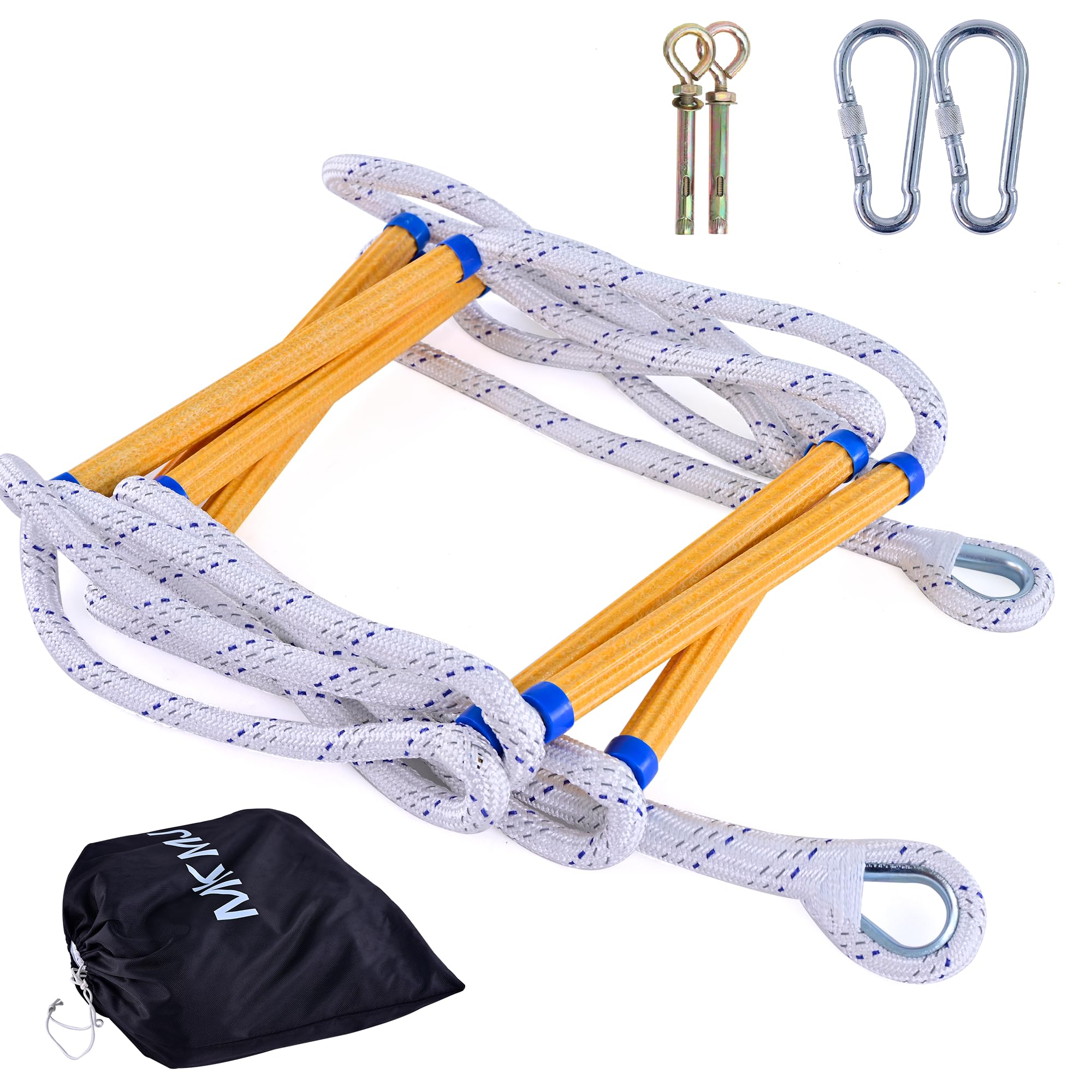 Rope Ladder,9.8FT Fire Escape Ladder 2 Story,Flame Retardant Safety ...