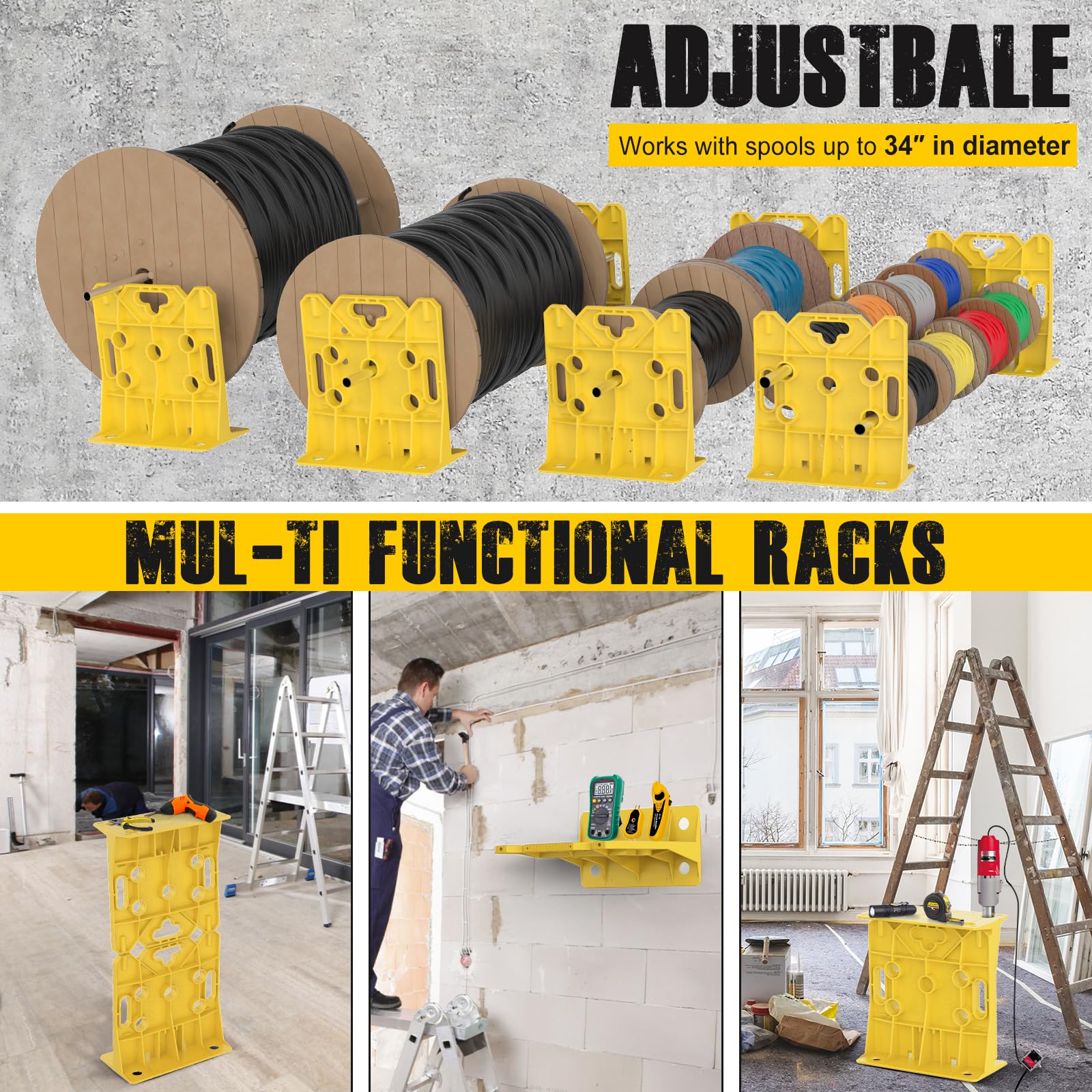 Snapklik.com : Multi Purpose Wire Dispenser, Cable/Wire Spool Rack ...