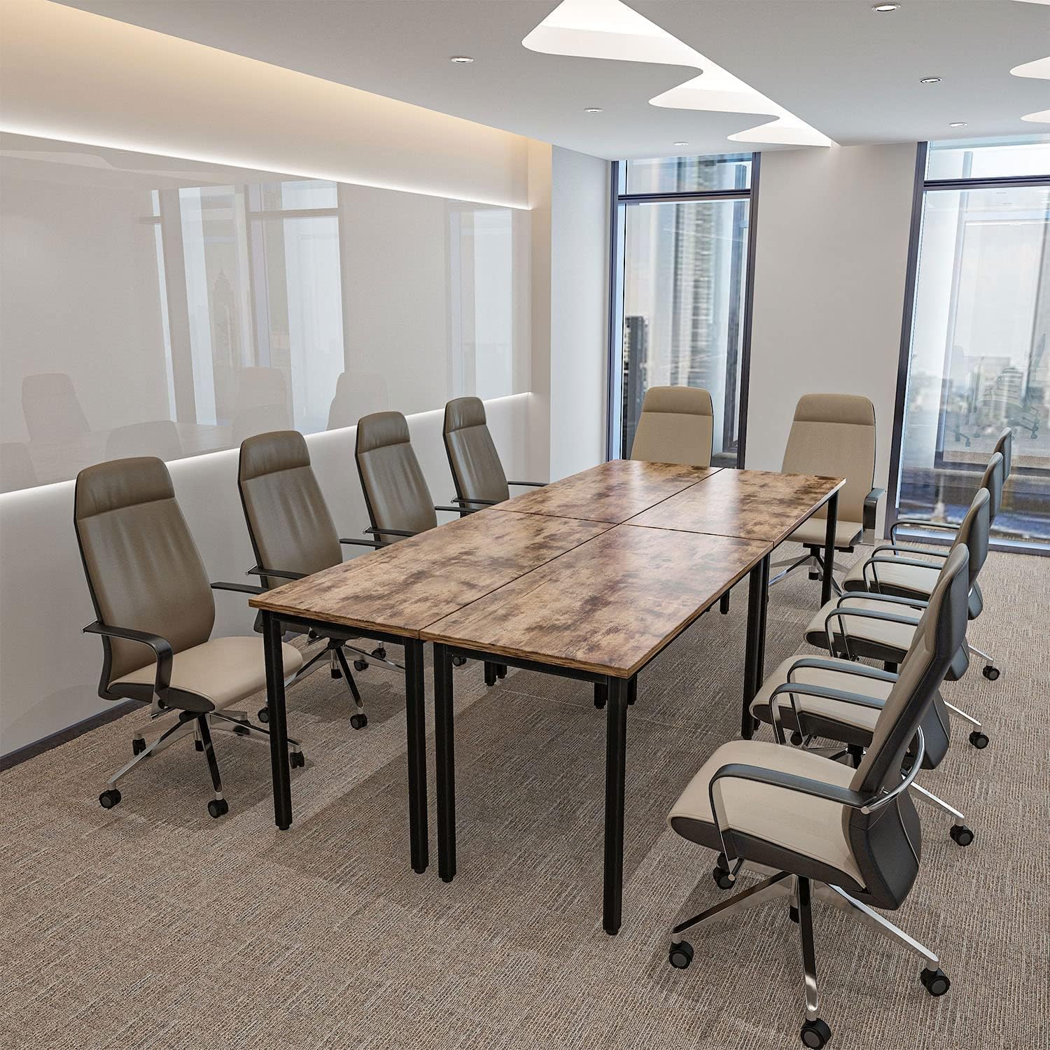 Amazon.com: Modern Boat Shaped 10' Feet Conference Table, OF-CON-C133 ...