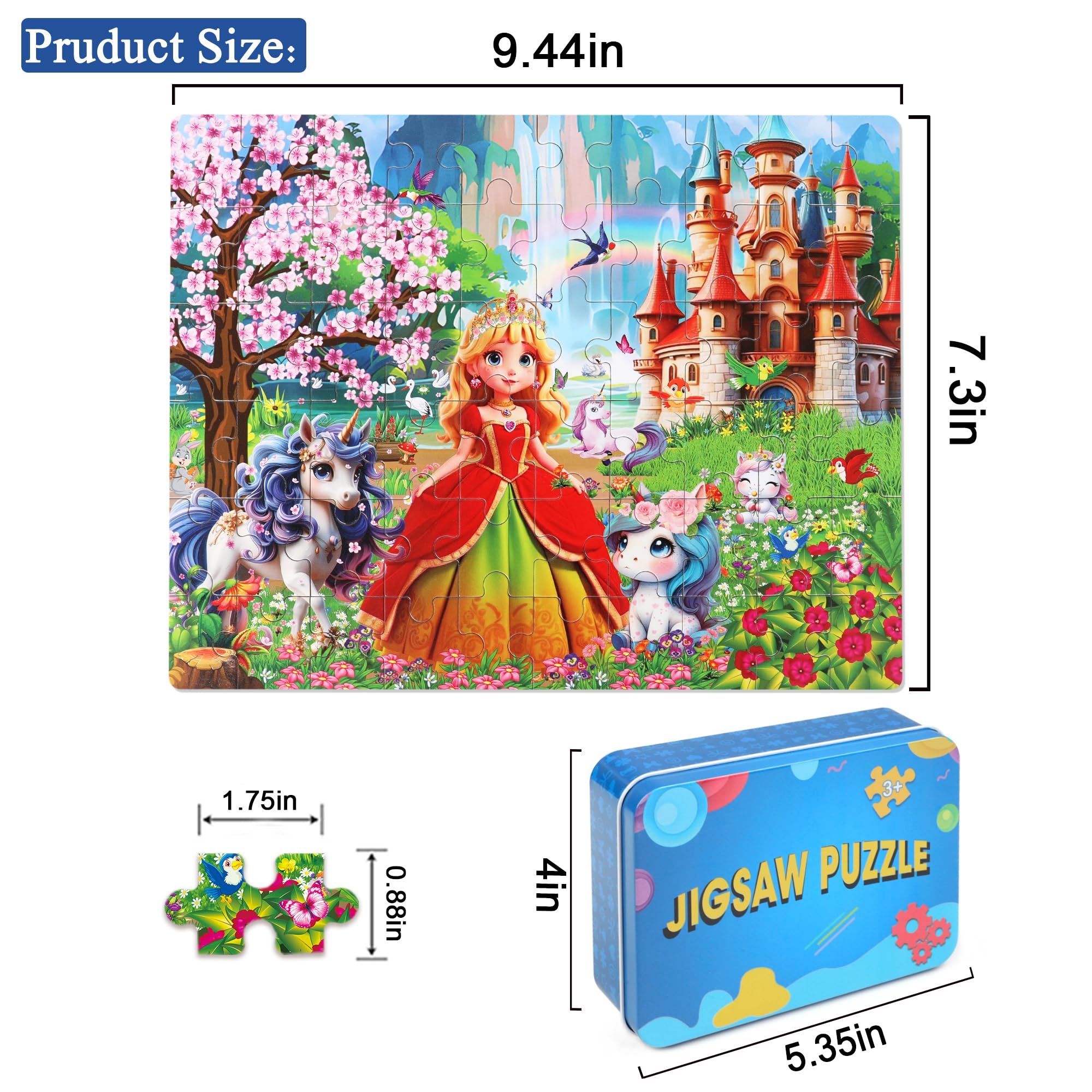 Snapklik.com : Princess Puzzles For Kids Ages 4-8,100 Pieces Princess ...