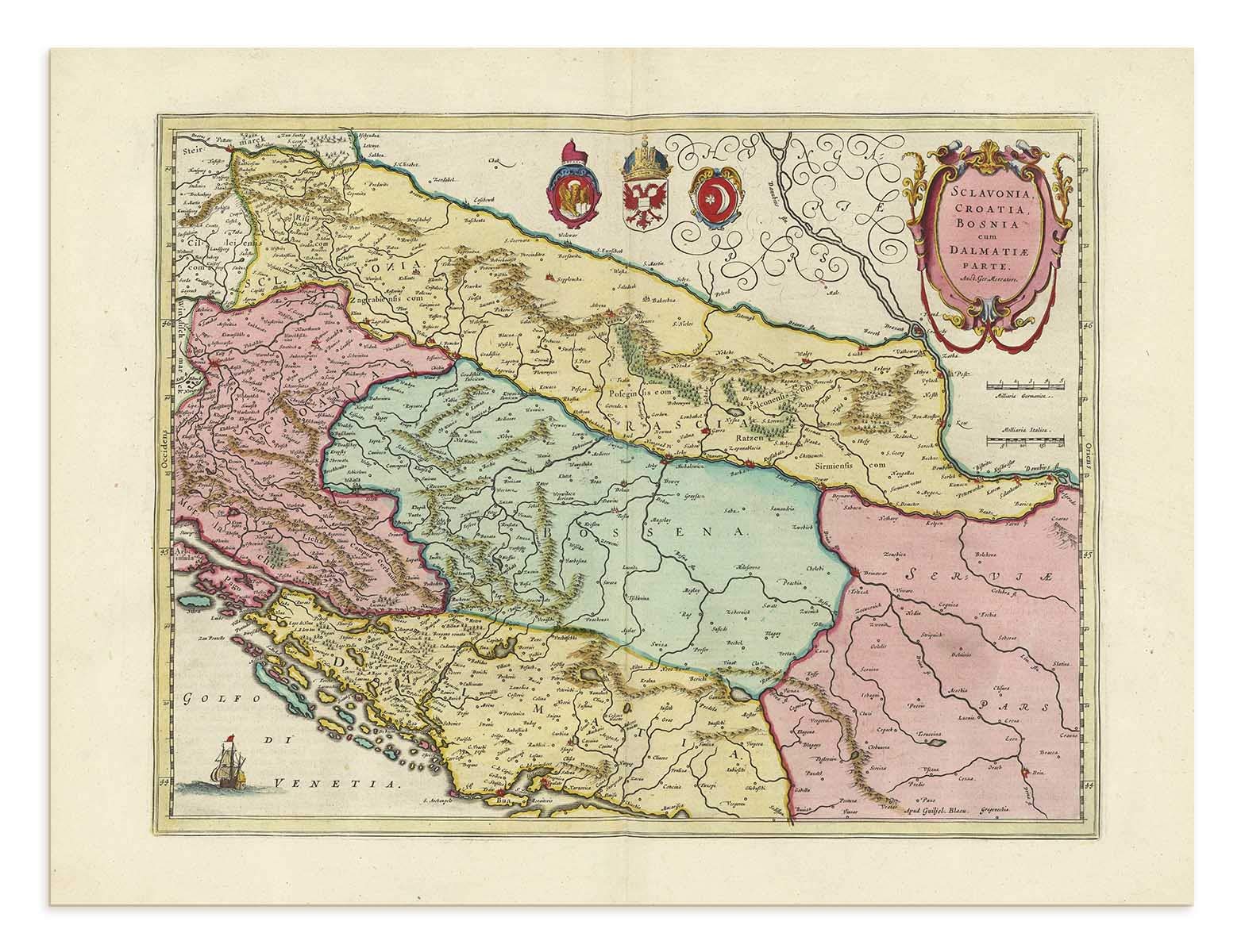 The Blaeu Prints Herzegovina Neretva Bosnia And Herzegovina Historical ...