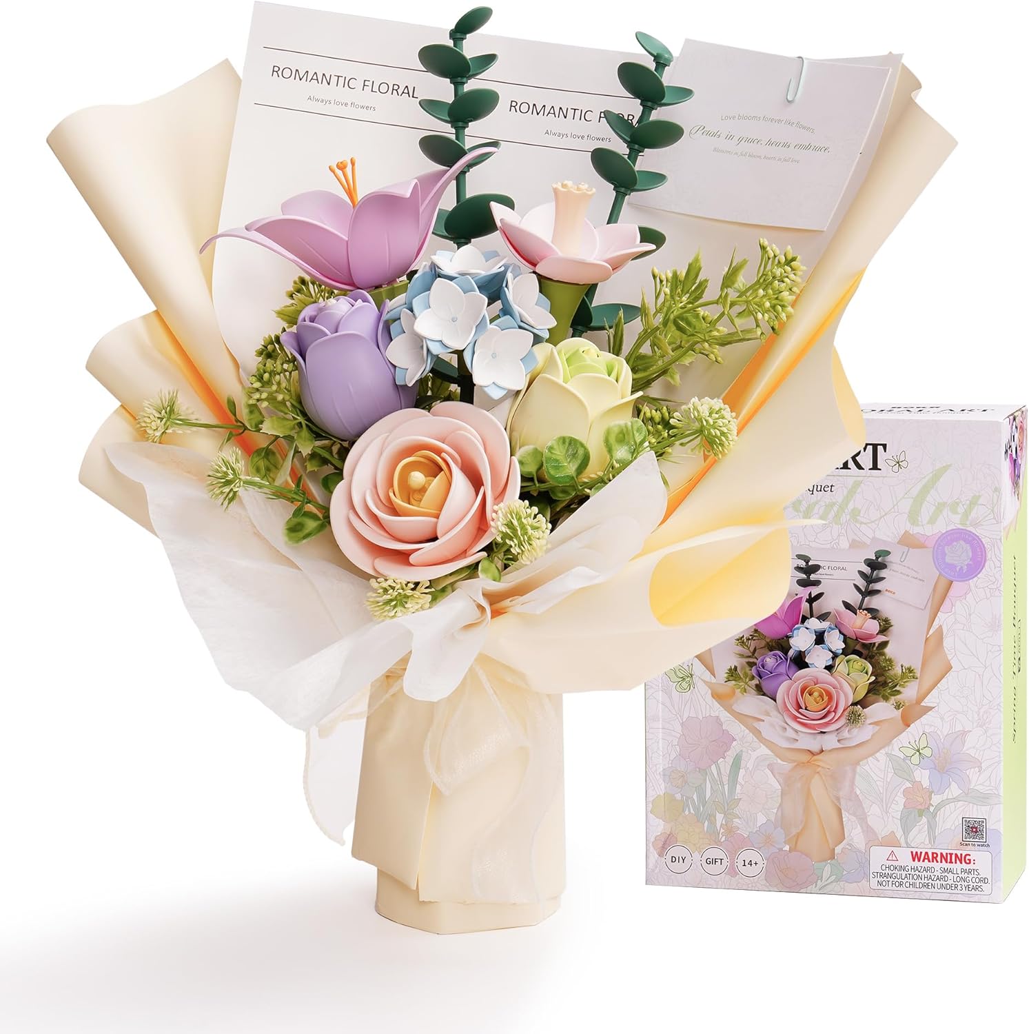 Amazon.com: RoWood Flowers Bouquet Building Set,Botanical Collection ...