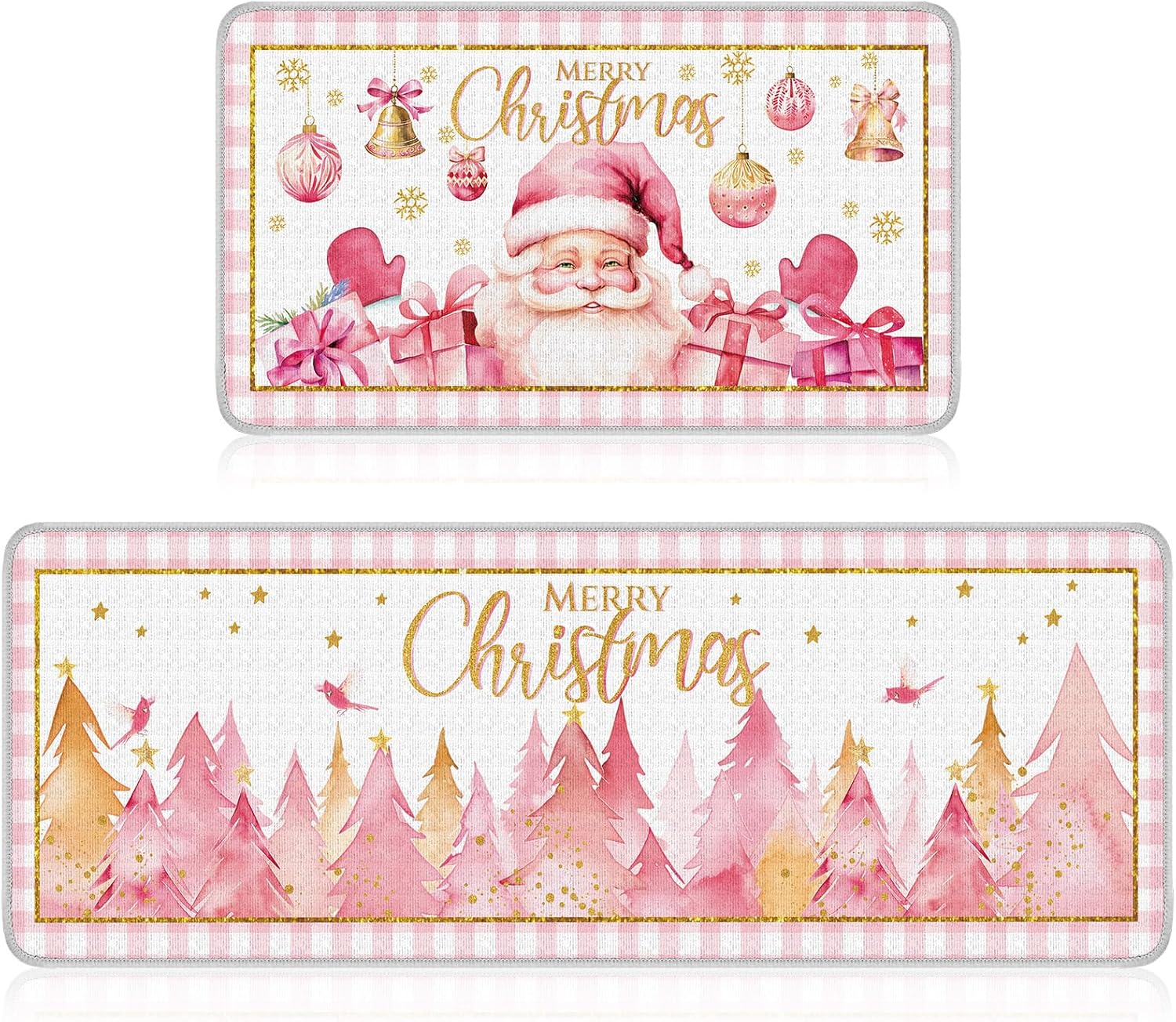 Amazon.com: Ceenna 2 Pcs Winter Kitchen Rugs and Mats Set Snowflakes ...