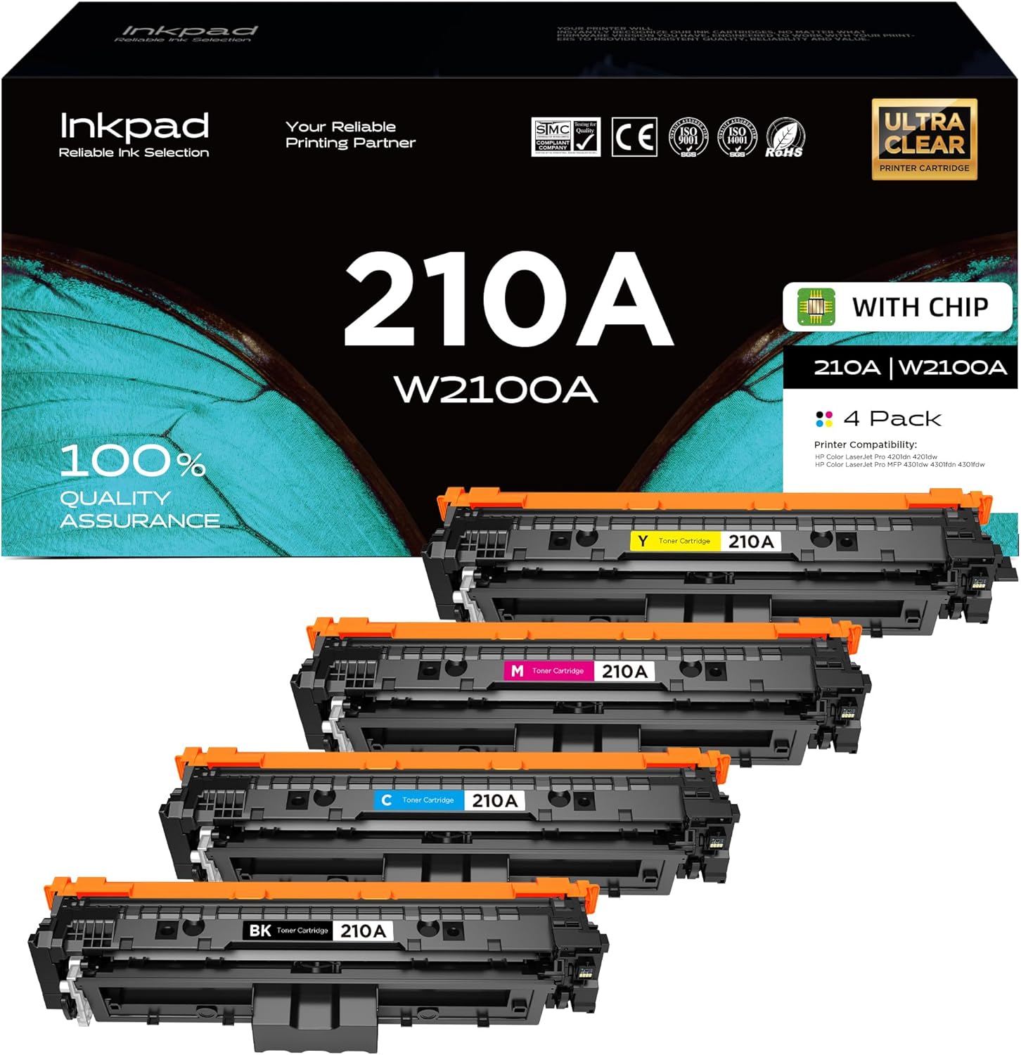 Amazon.com: 210A 210X Toner Cartridges 4 Pack Compatible for HP 210A Toner Cartridges Work for ...