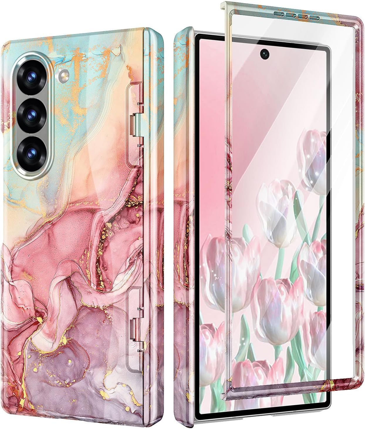 Amazon.com: Changjia for Samsung Galaxy Z Fold 6 Glitter Bling Case ...