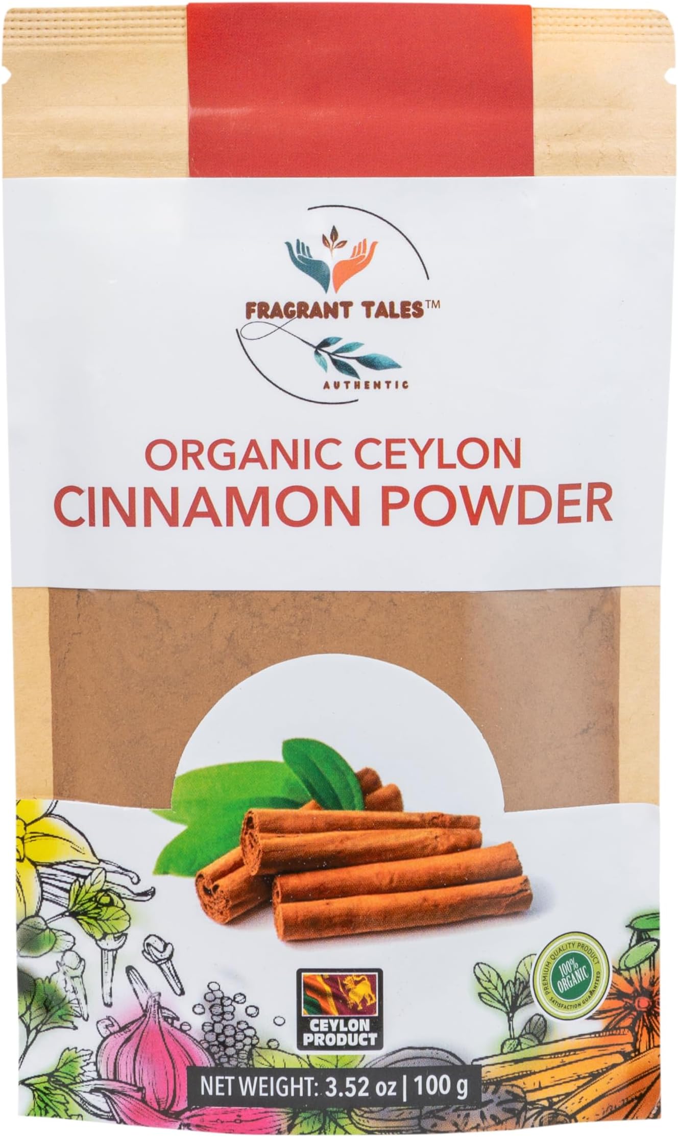 Amazon.com : Organic Ceylon Cinnamon Powder | Organic Certified True ...