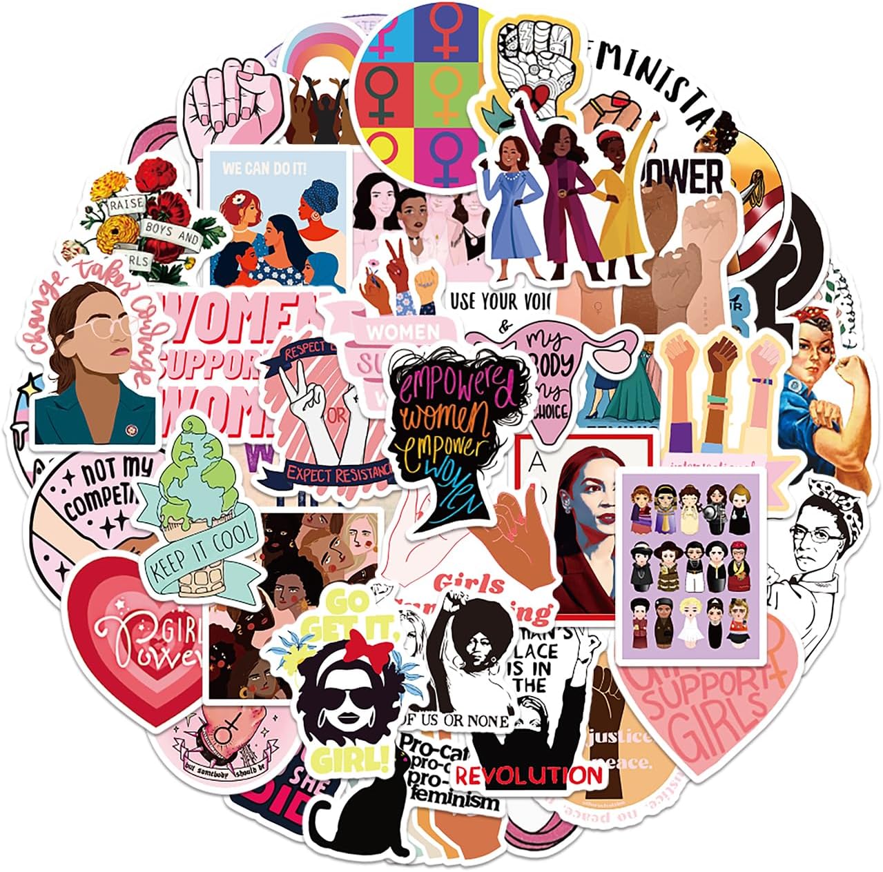 100 Stück - FCK AFD & FCK NZS - Aufkleber - Sticker - Set mit jeweils ...