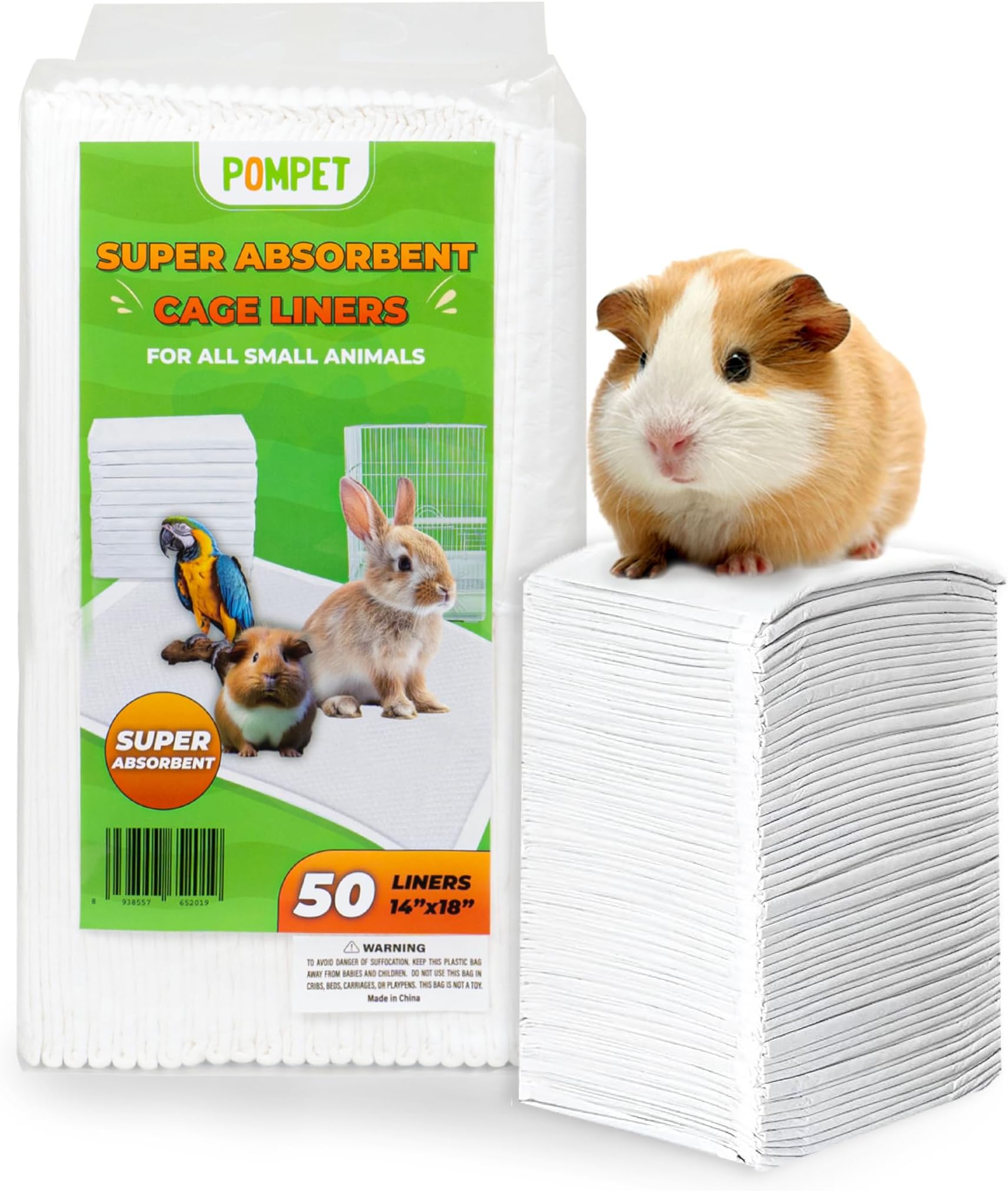 Amazon.com: 14"" X 18"" Disposable Guinea Pig Cage Liners 50 PCS ...