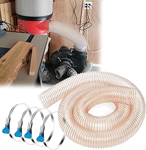 1pc Heavy Duty PU Dust Collection Hose - Flexible and Puncture ...