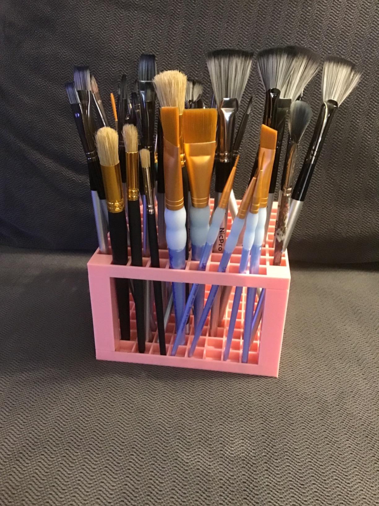 Amazon.com: Chris.W 96 Hole Plastic Pencil Holder Paint Brush Organizer ...