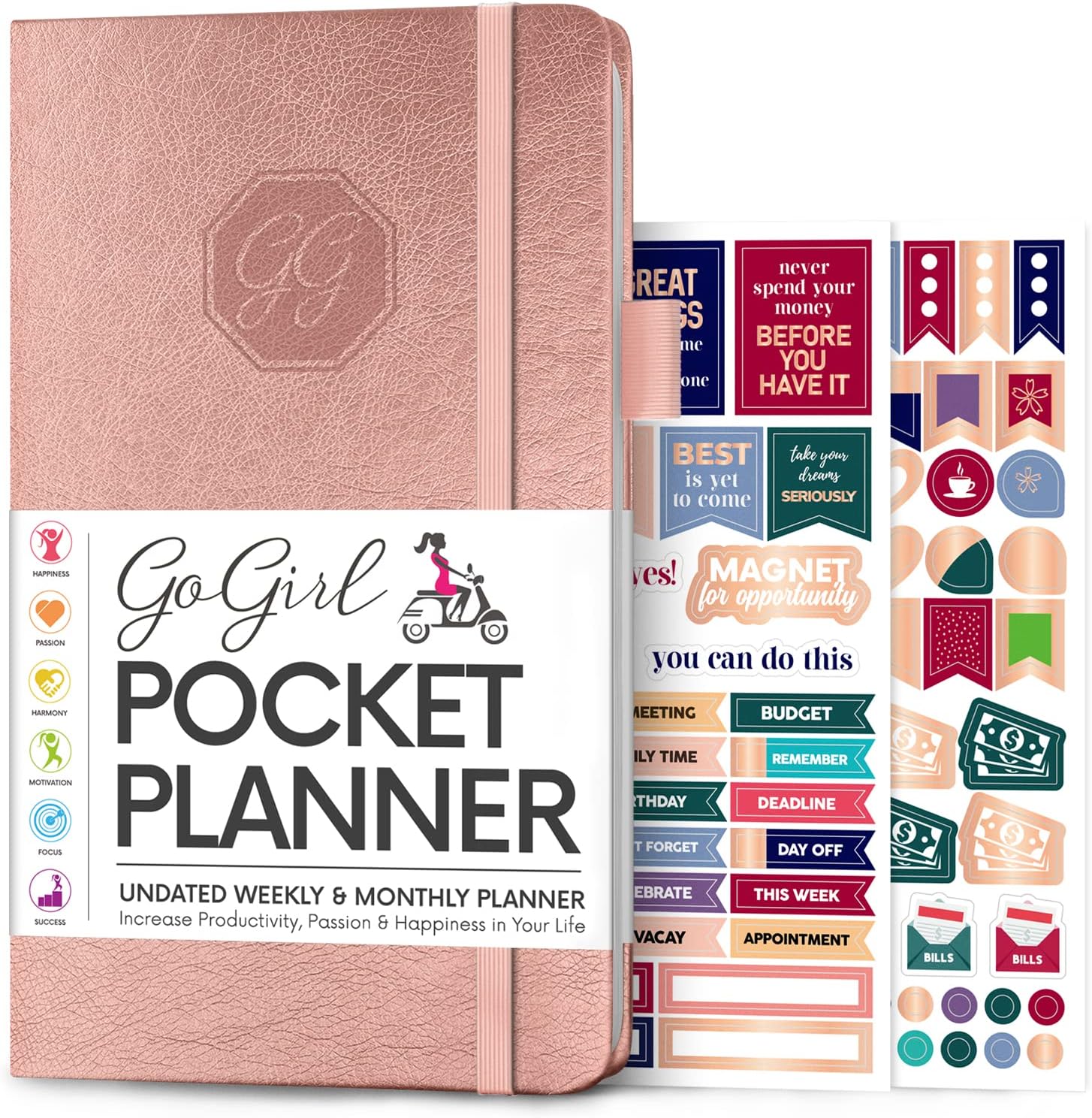 GoGirl Planner and Organizer for Women – Compact Weekly Planner, Goals ...