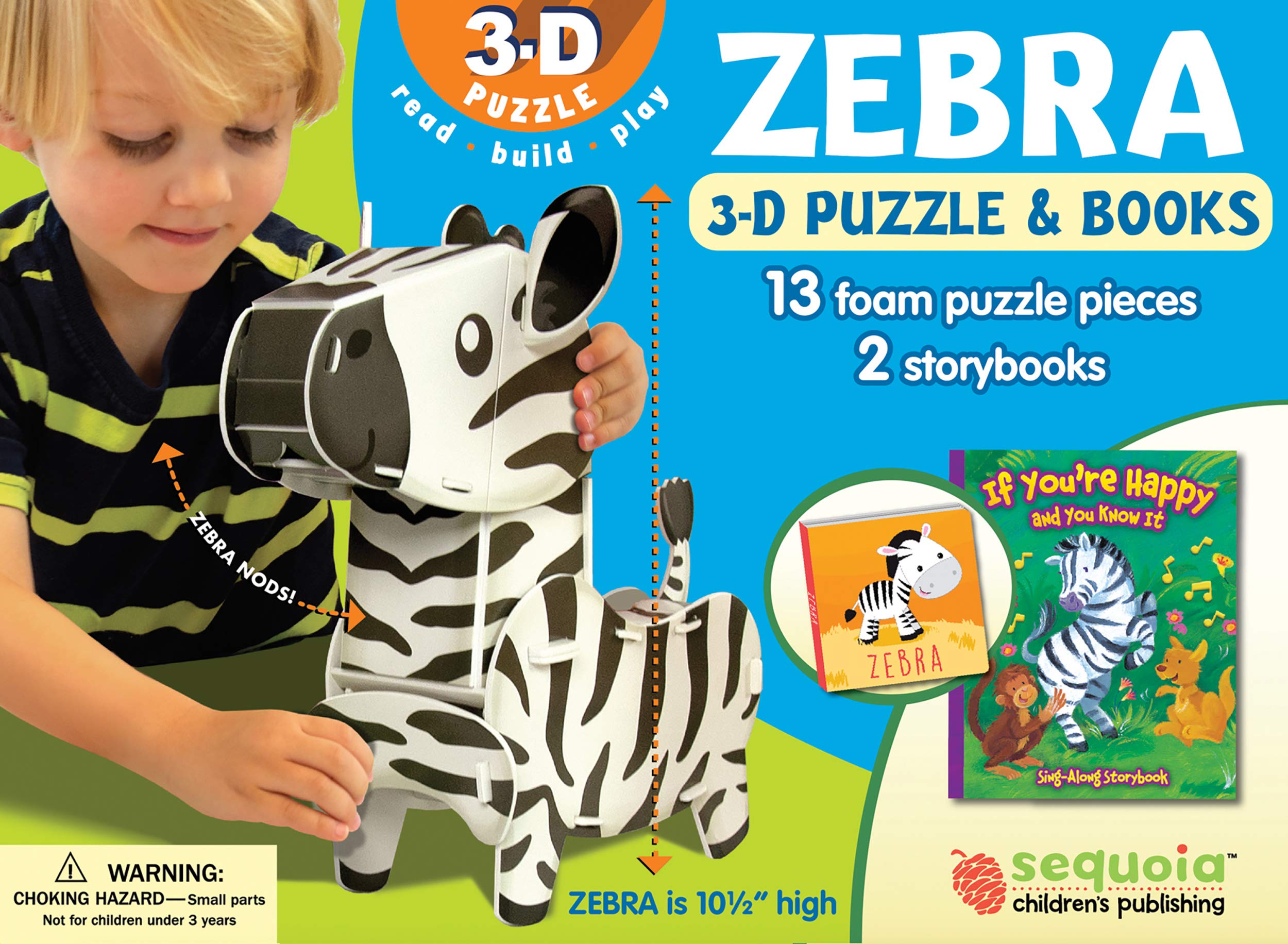 Zebra 3-D Puzzle & 2-Book Set: Edited by Sequoia Children's Publishing ...