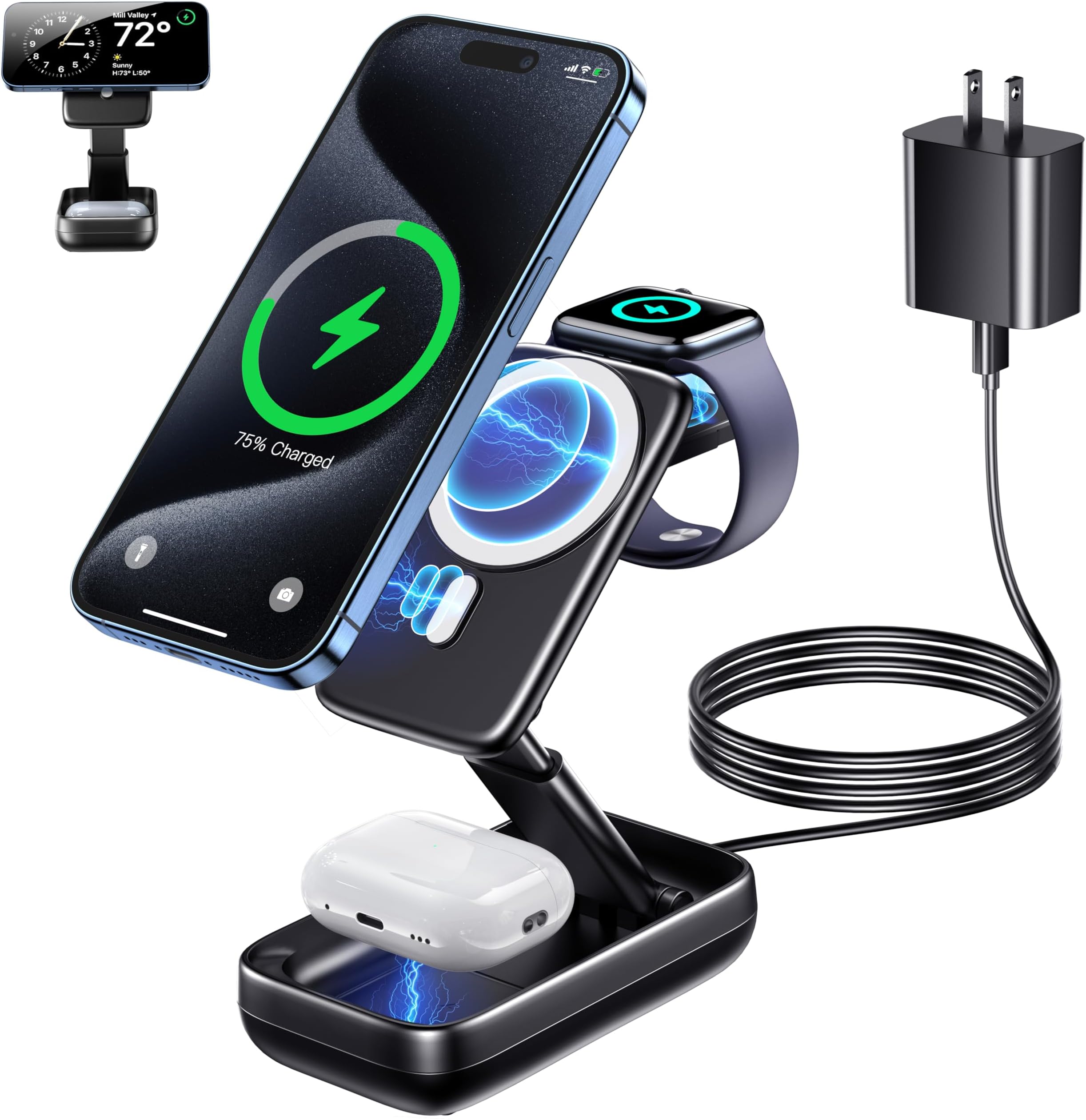 Amazon.com: ADAM elements Qi2 Magnetic Wireless Charger/Fast Charger ...