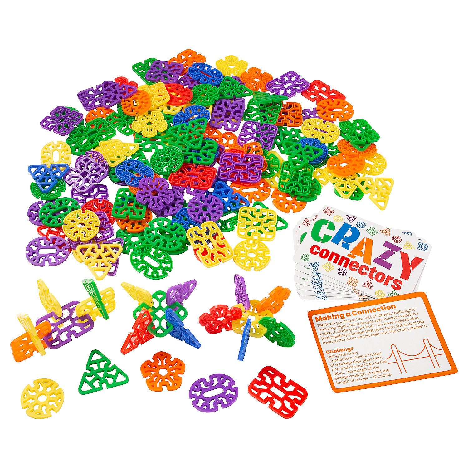 Amazon.com: Fun Express Cool Crazy Connectors STEM Challenge Kit Bulk ...