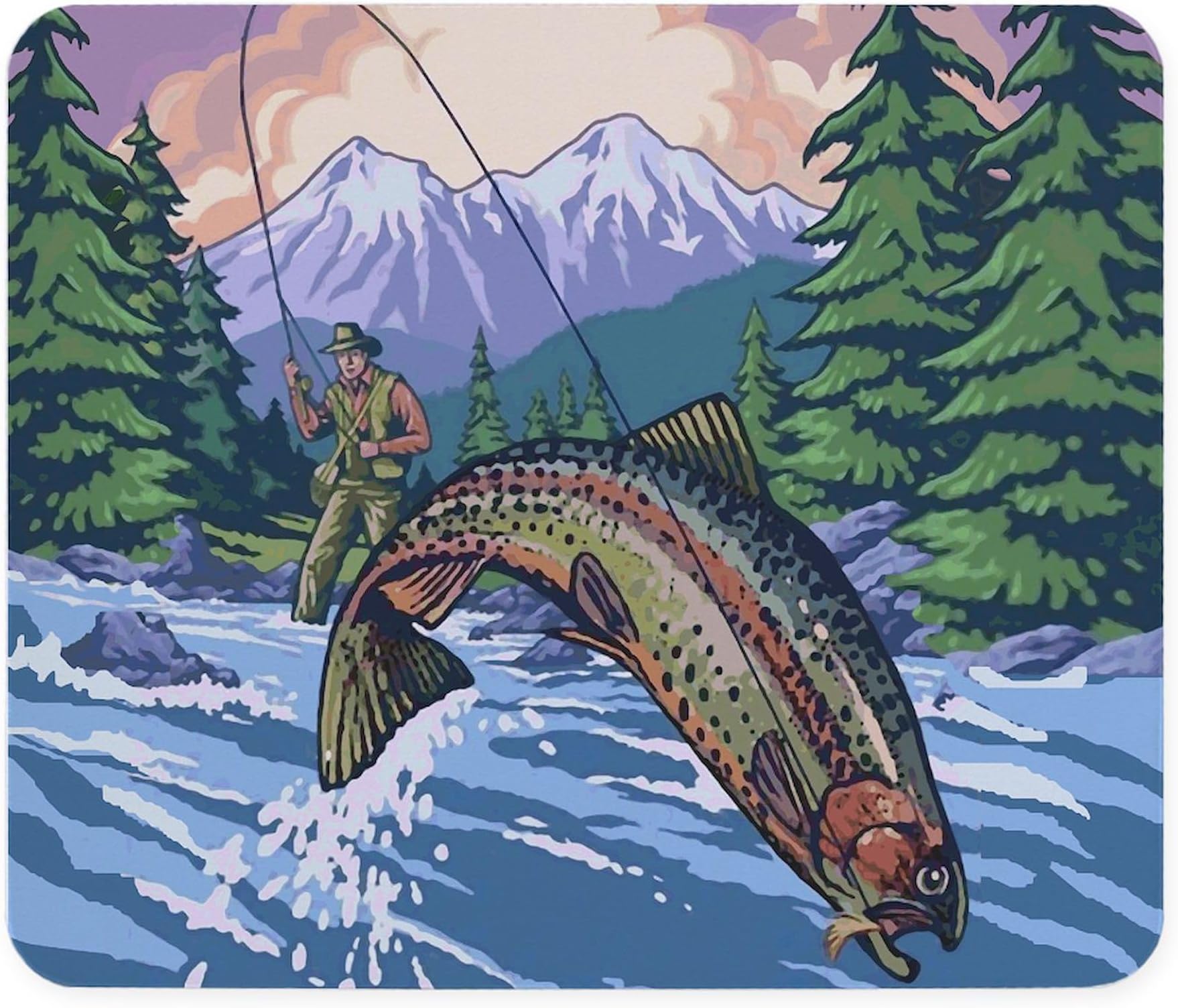 Amazon.com: Brook Trout Fly Fishing Premium Ergonomic Mouse Pad ...