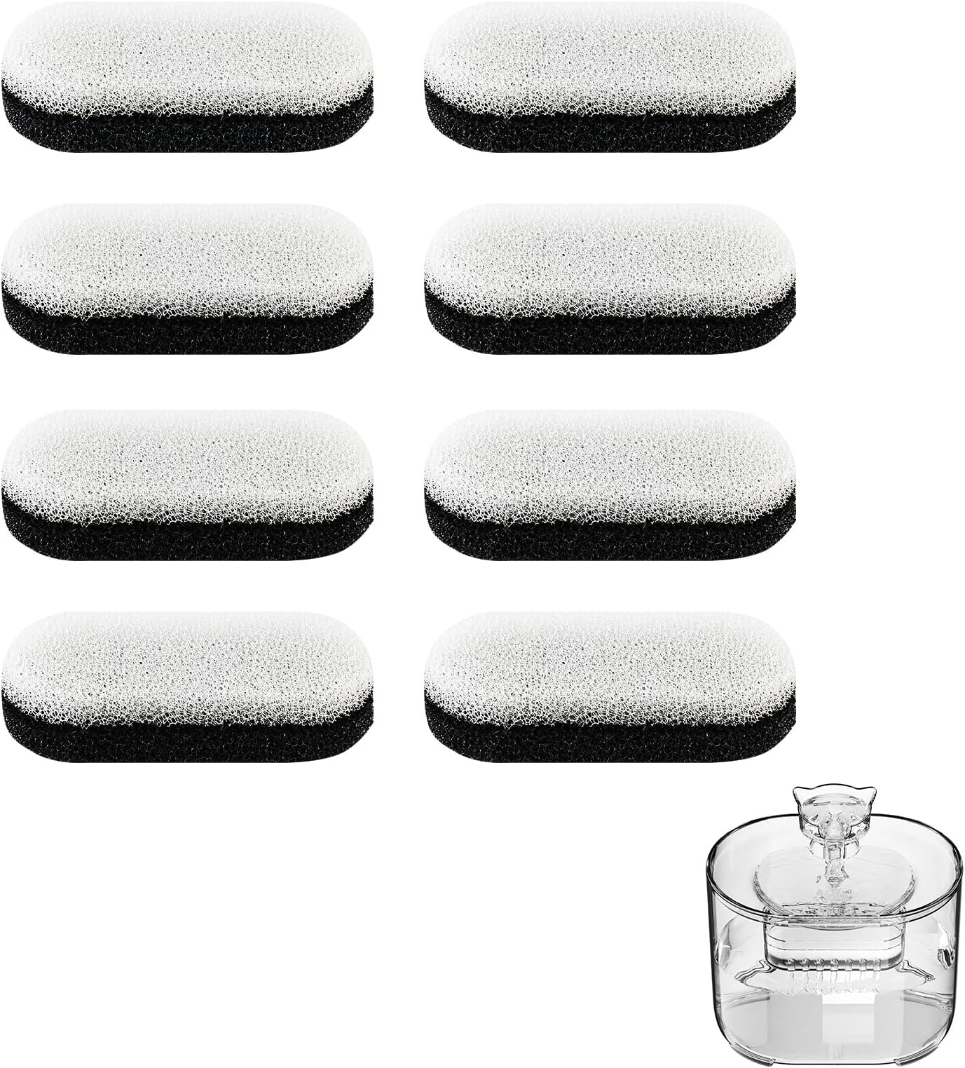 Amazon.com: iPettie Water Fountain Replacement Filters Kits for Cake ...