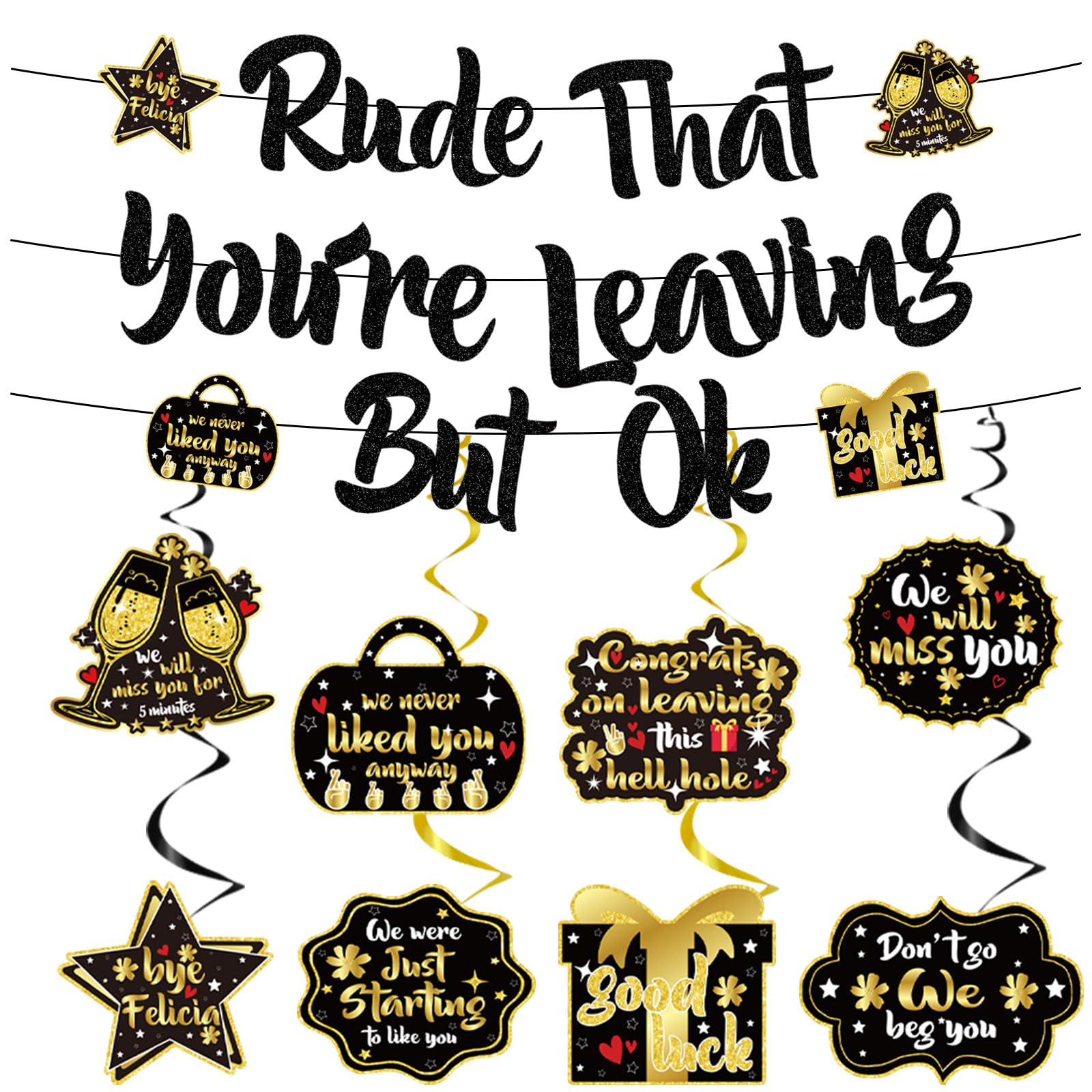 Amazon.com: Luvsweets Happy Retirement Party Decorations - Rude That ...