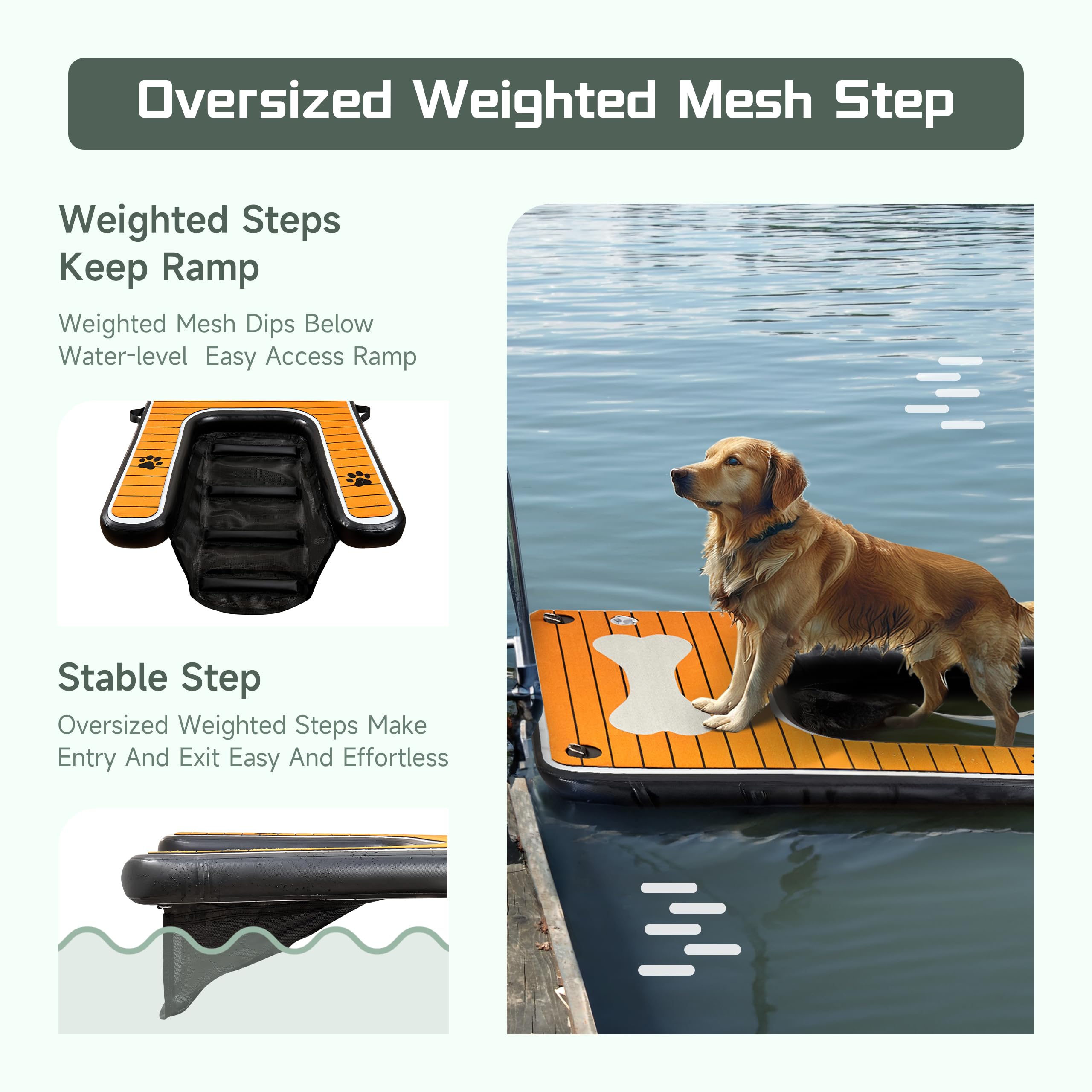 Snapklik.com : Pohare Dog Pool Ramp Pup Plank For Boat