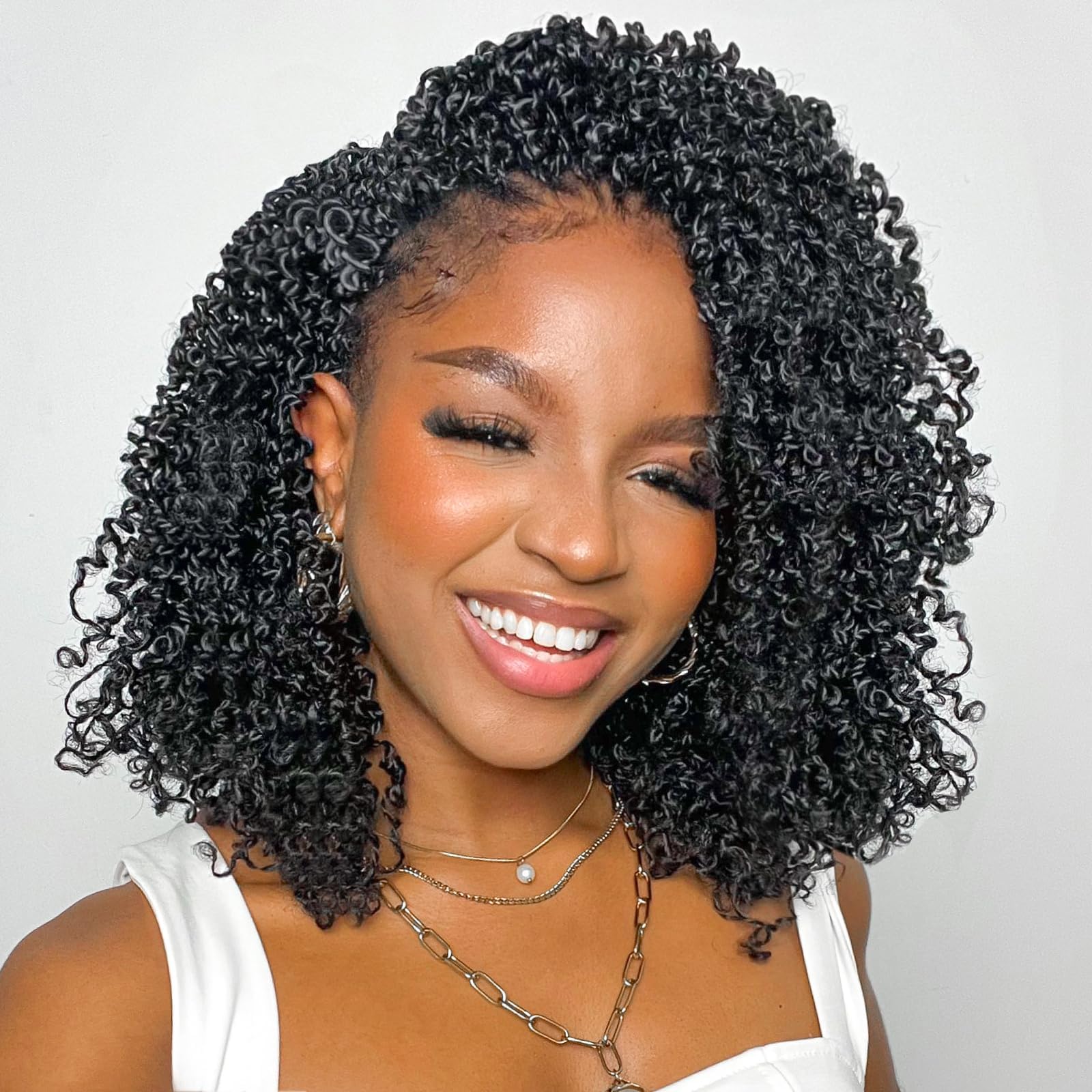 Amazon.com : Alrence 10 Inch Yankee Twist Crochet Hair Mini Passion ...