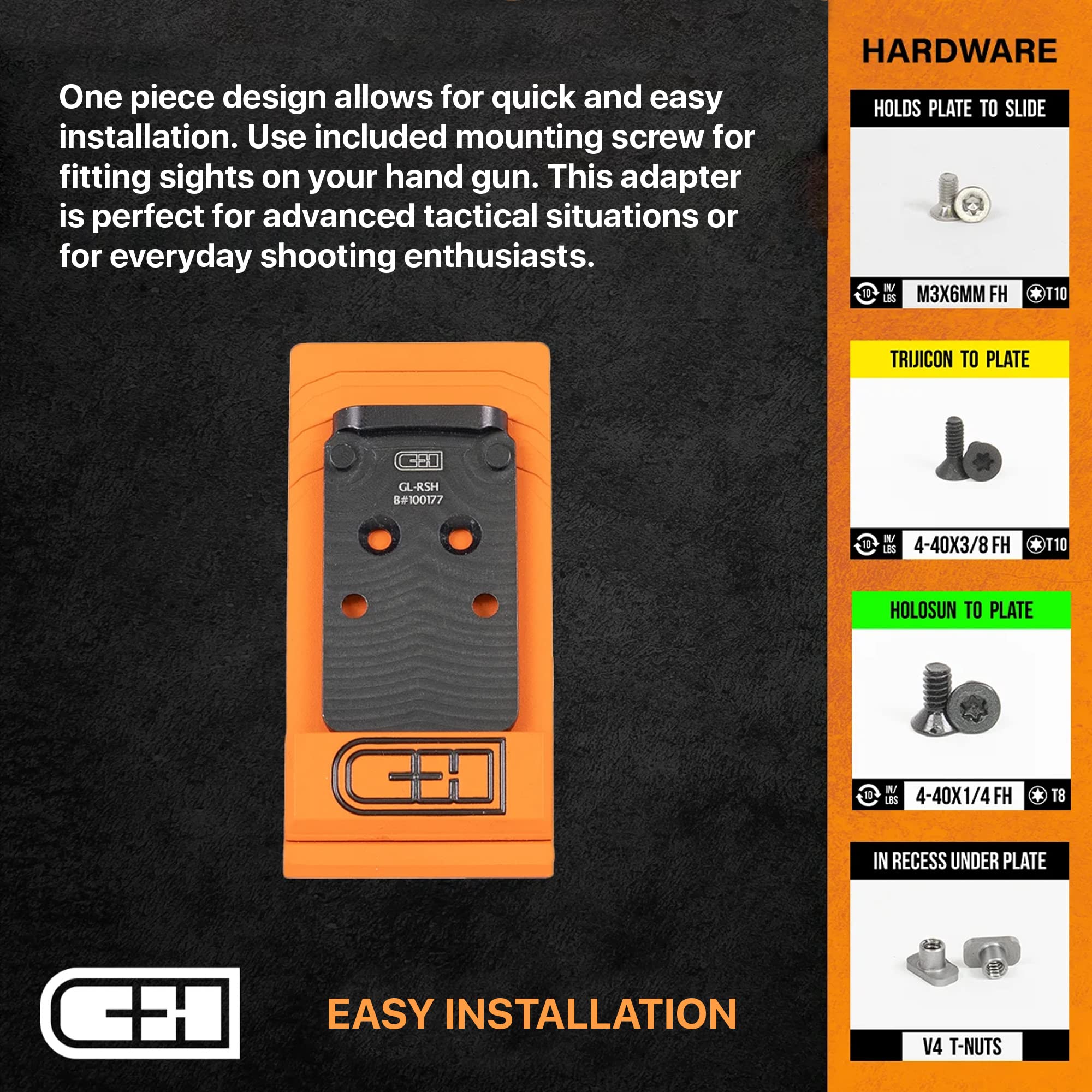 Buy CHPWS Glock MOS Plate V4 MIL - Glock Accessories Handgun Sight ...