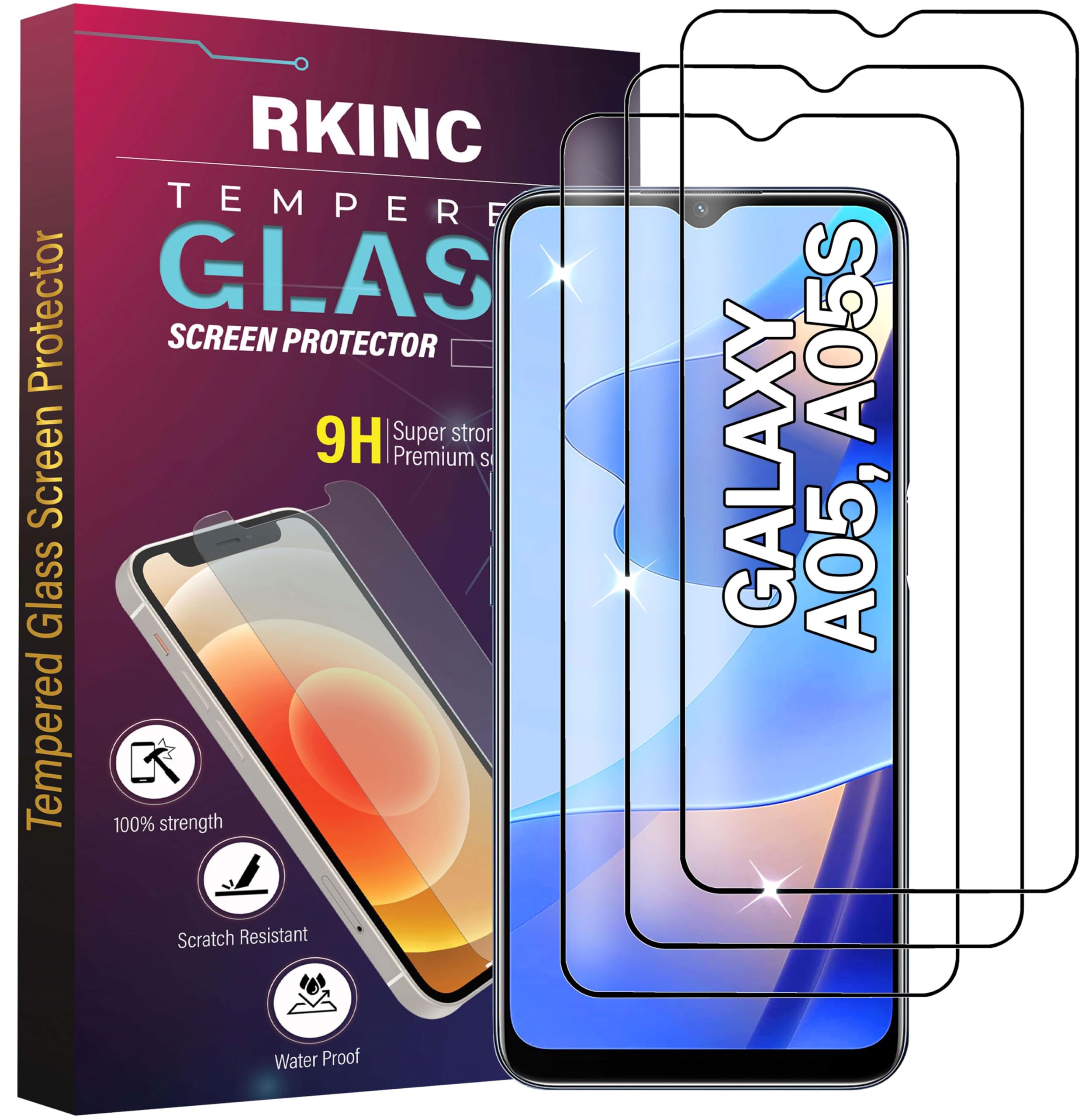 RKINC Screen Protector [3-Pack] for Samsung Galaxy A05 / A05S 5G ...