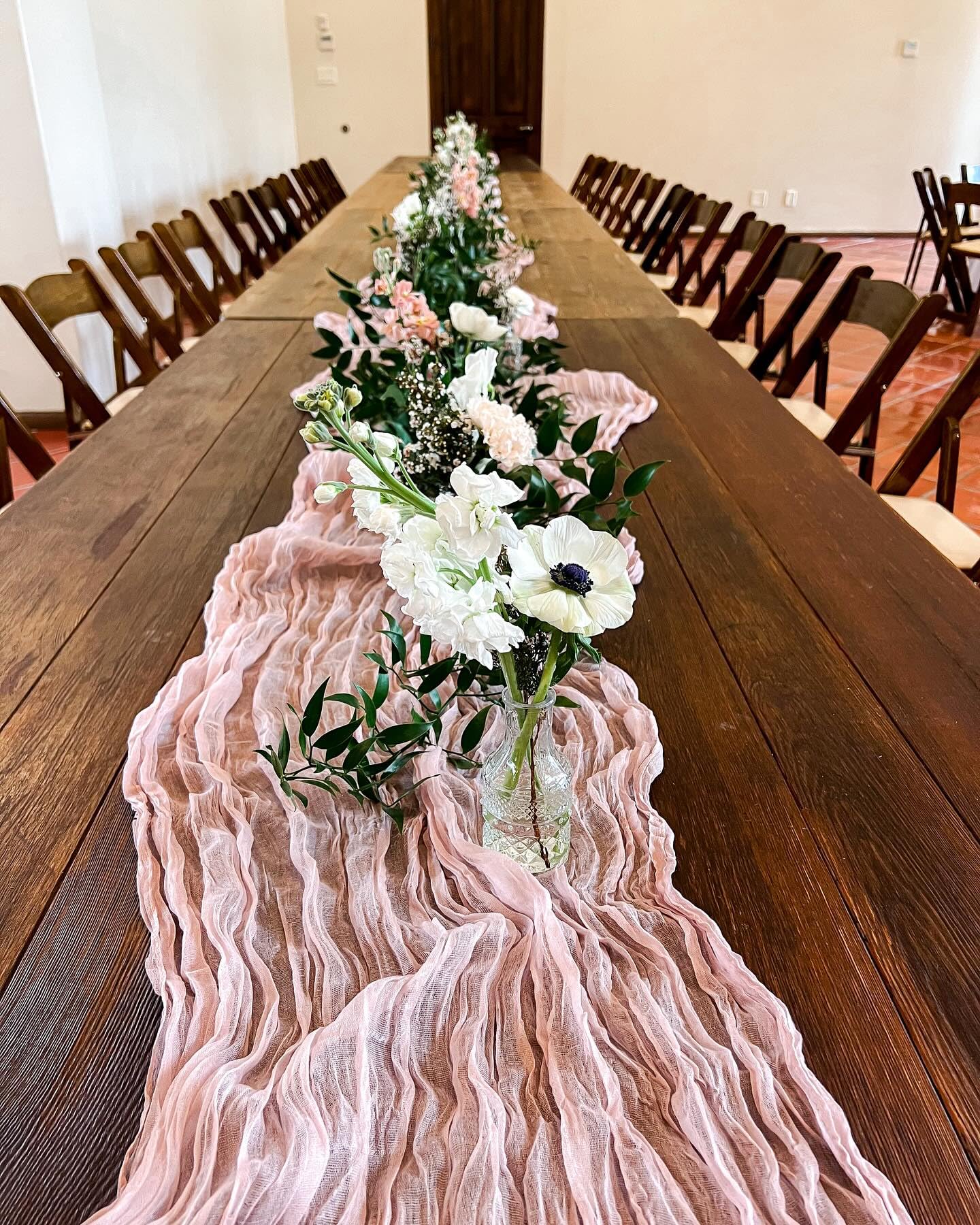 Snapklik.com : 3 Pack Dusty Pink Table Runner 10ft - Cheesecloth Table ...