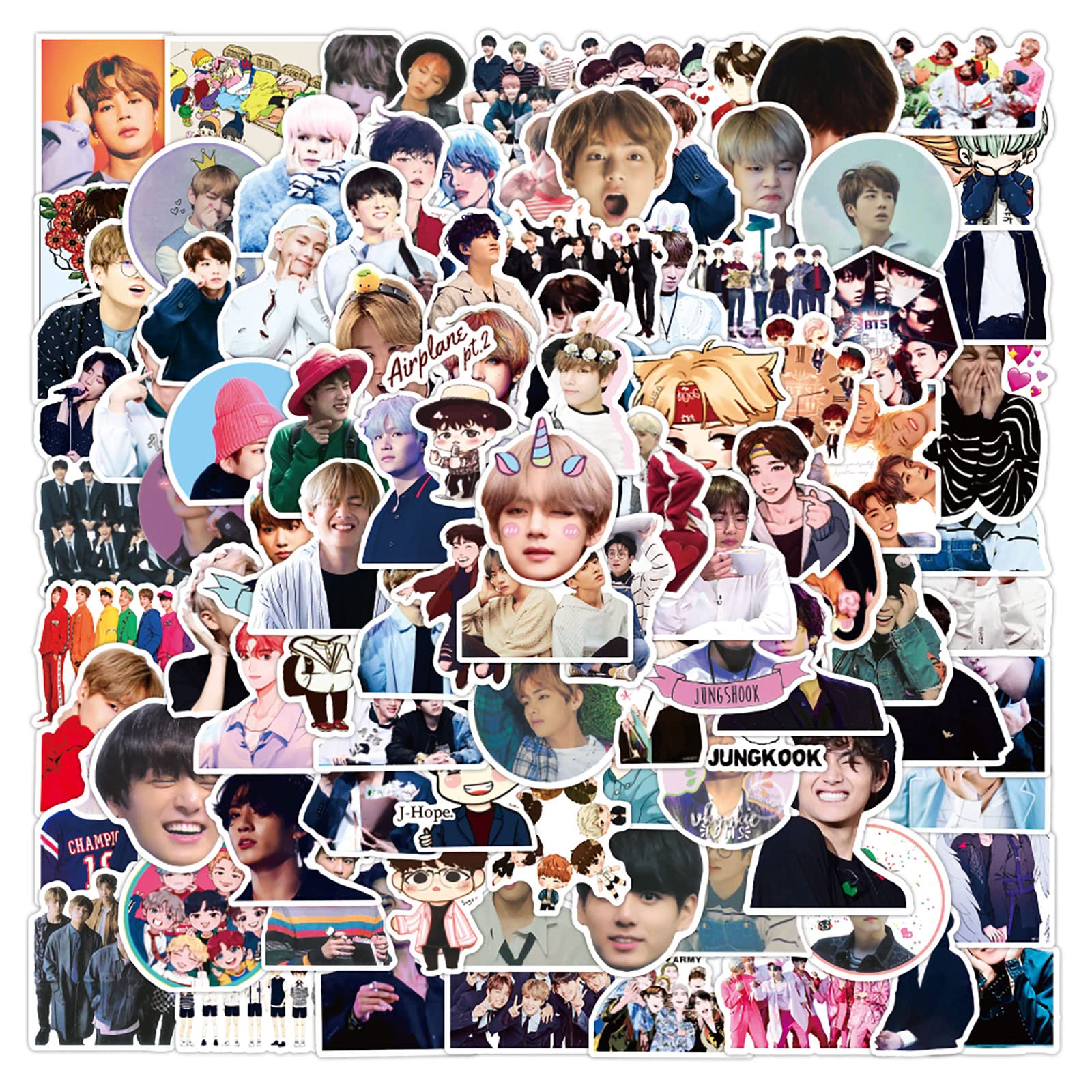 Buy 100pcs BTS Stickers Cute Kpop Singers Stickers for Teen Water ...