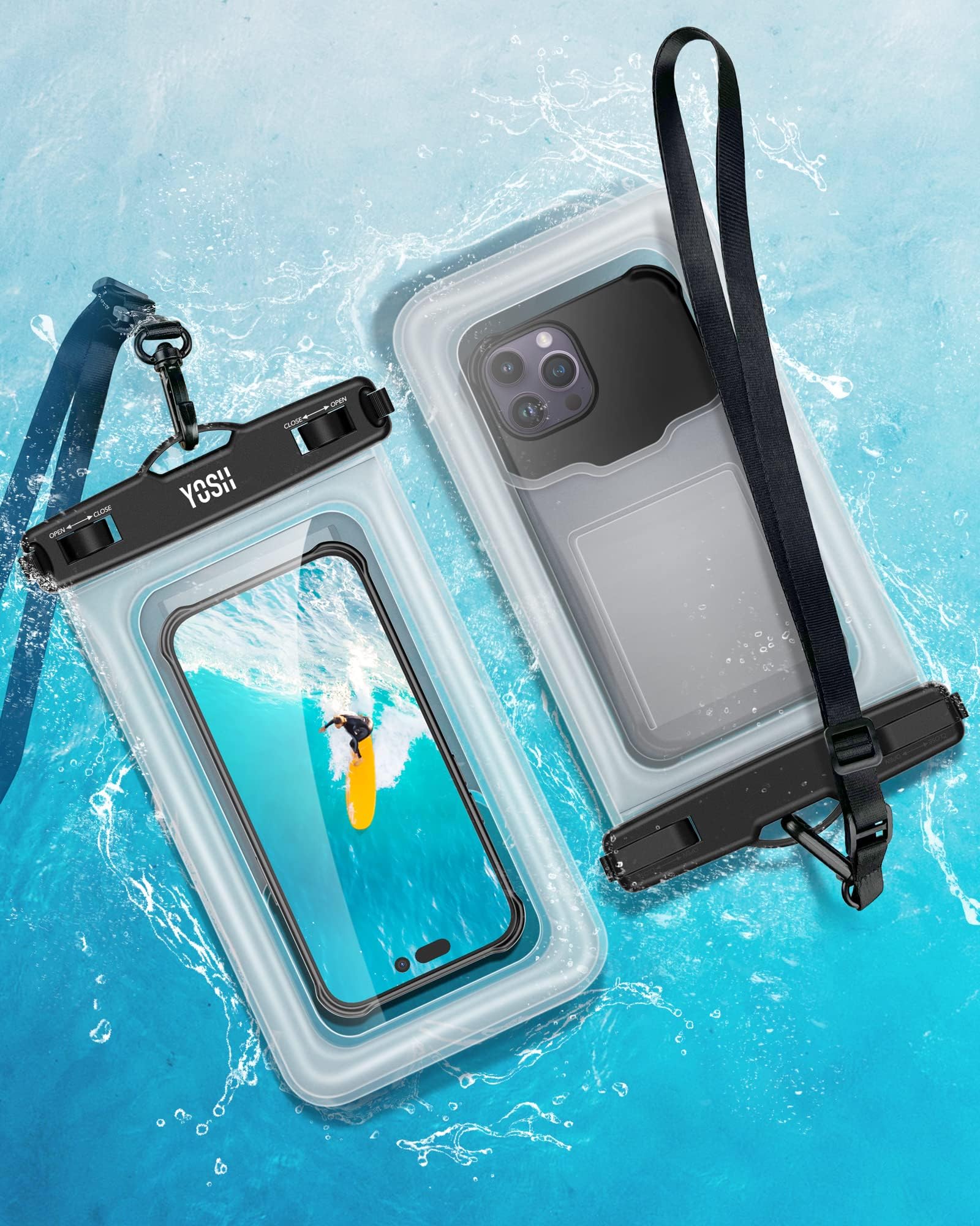 Amazon.com: newppon Floating Waterproof Phone Pouch : 2 Pack Universal ...