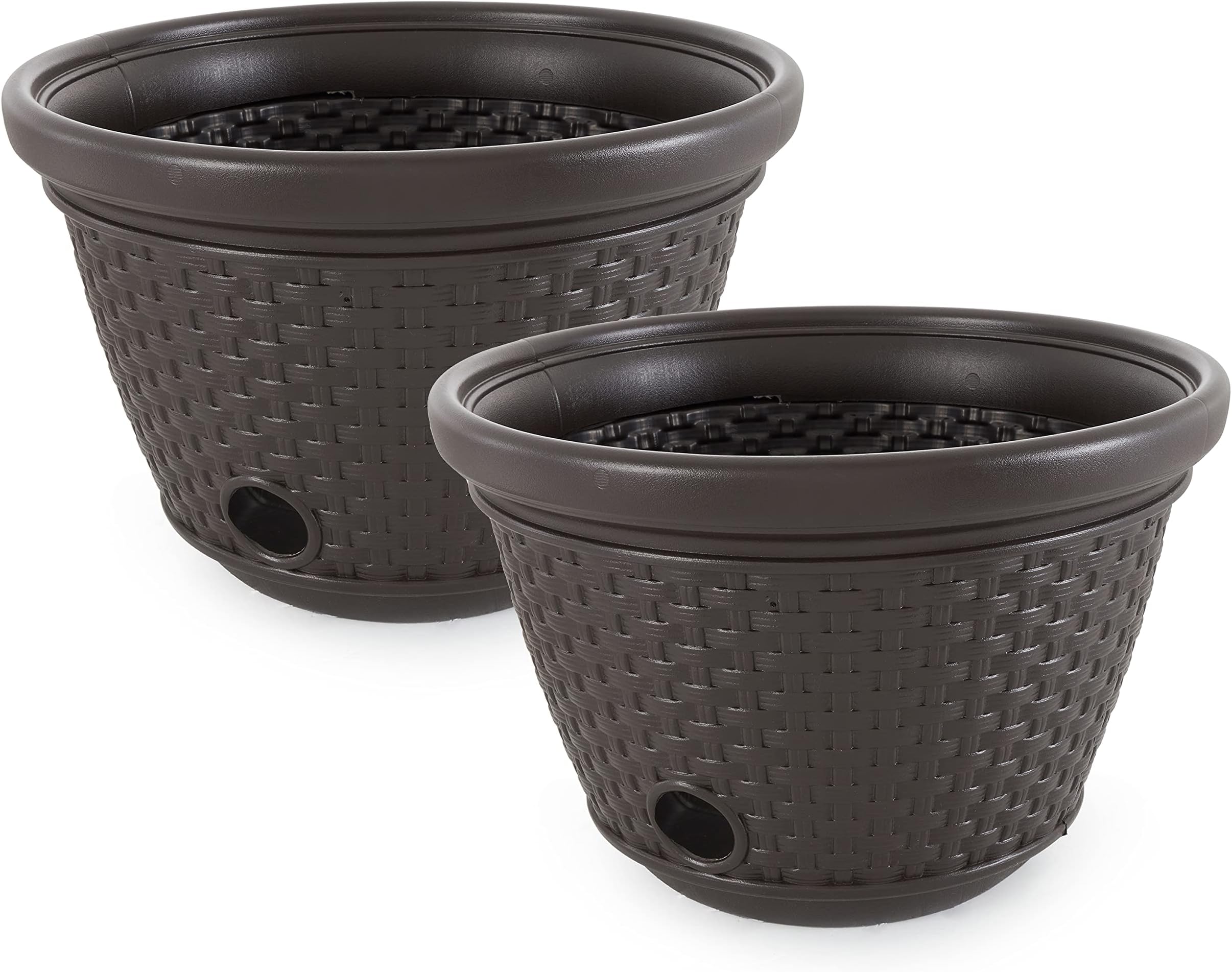 Amazon.com: LifeSmart Decorative Garden Hose Storage Holder Pot with ...