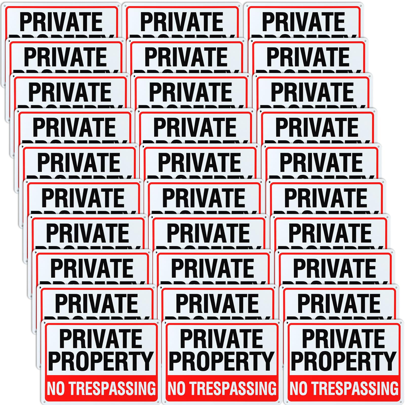 Amazon.com : Yaocom 30 Pack No Trespassing Signs Private Property 10 x ...