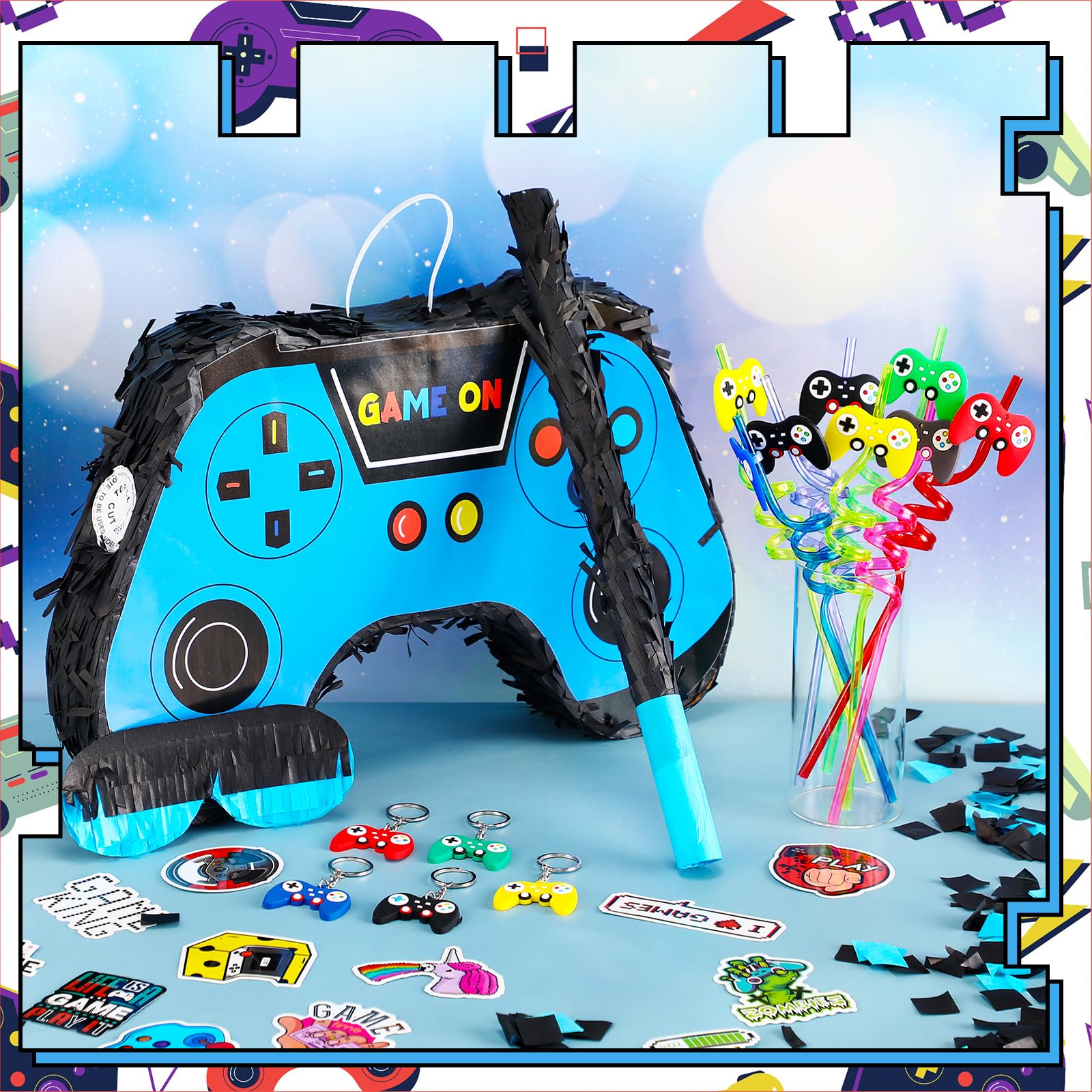Snapklik.com : Meooeck 90 Video Game Party Favors Include Game ...