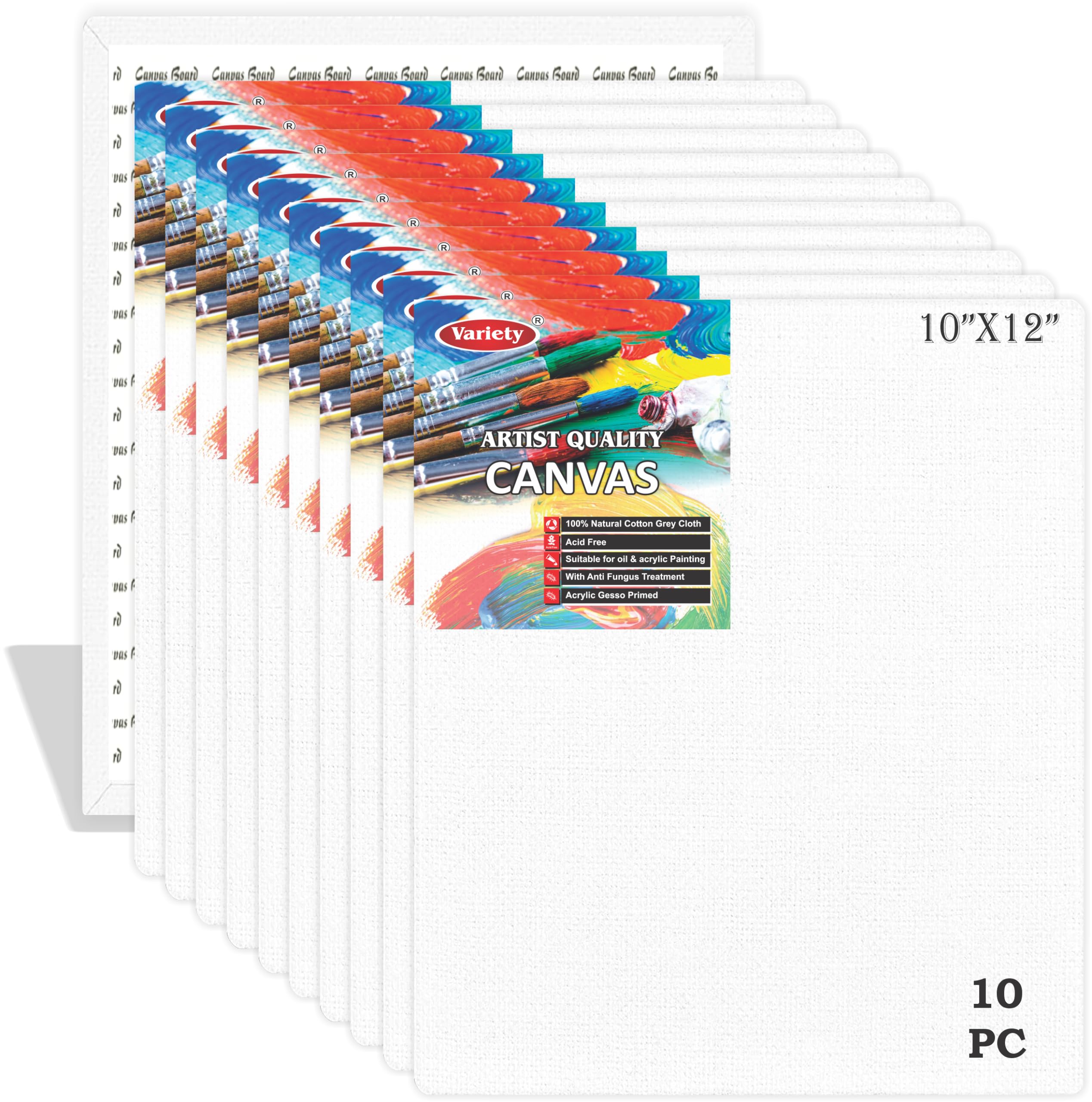 Variety Canvas 10 Pieces 10 x 12 Inch, A4 Size Canvas Boards for ...