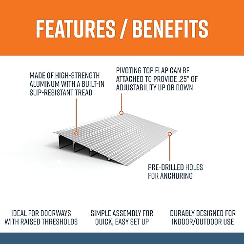 Snapklik.com : EZ-Access Transitions Modular Aluminum Entry Ramp