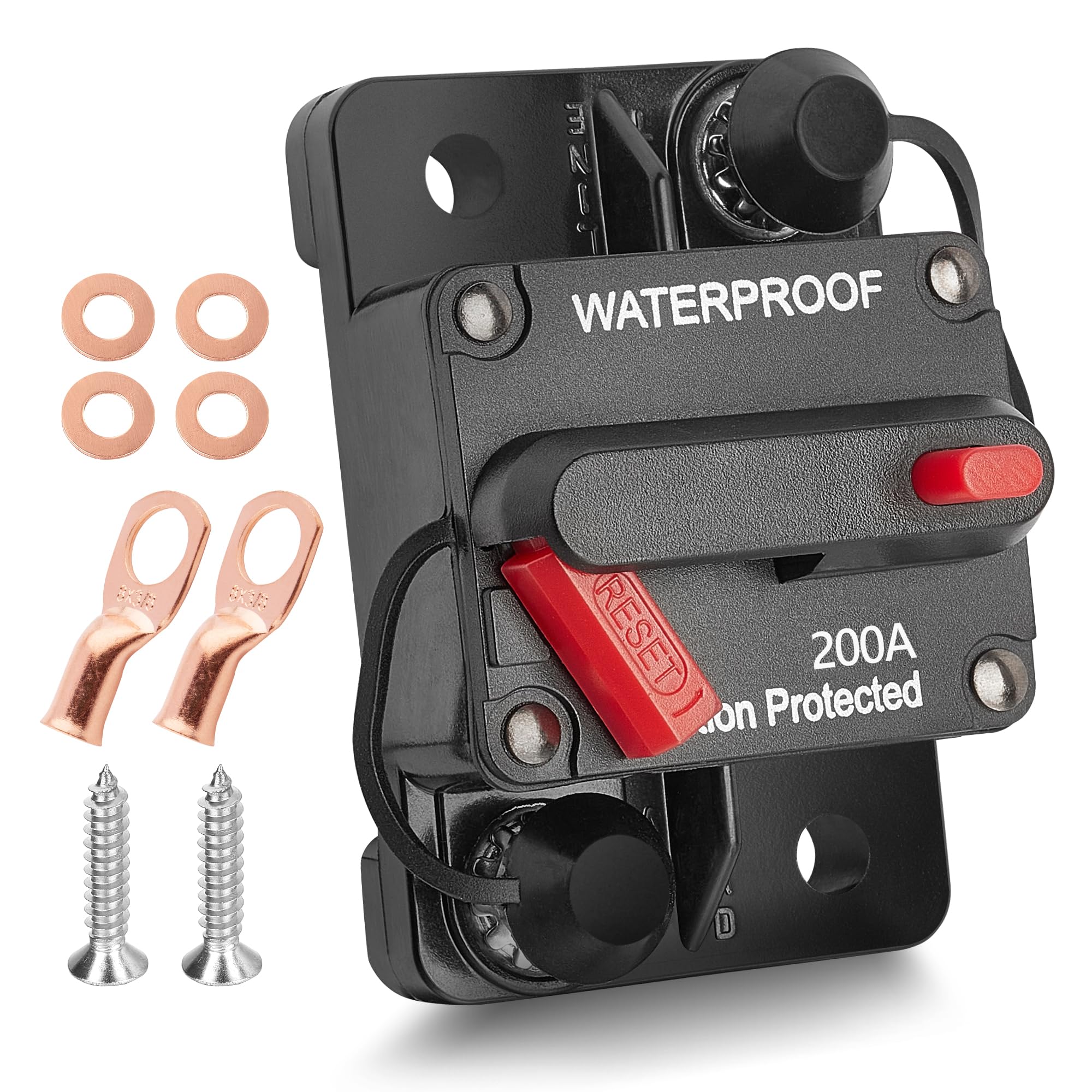 Red Wolf 200 Amp Circuit Breaker Fuse W 6 Gauge | Desertcart INDIA