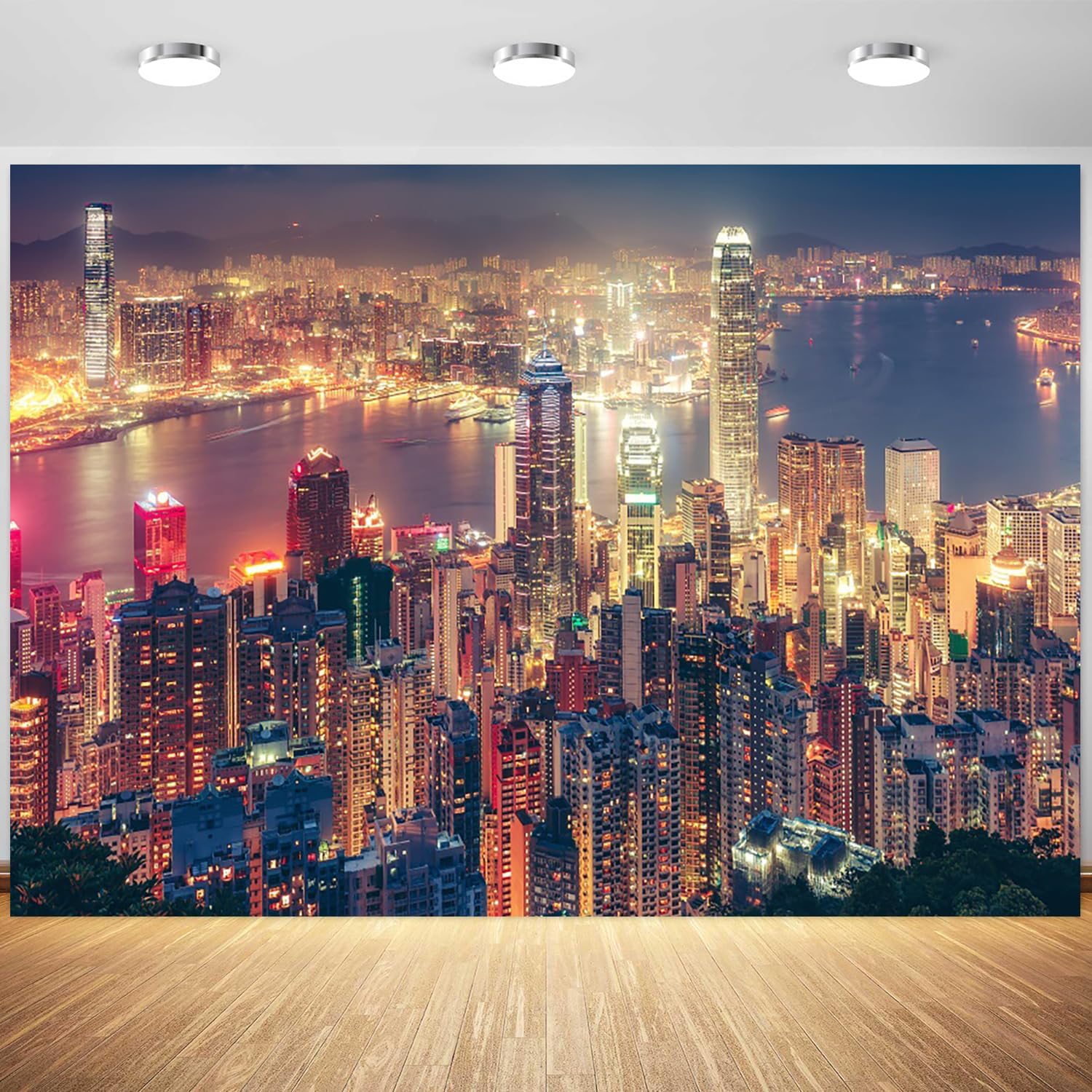 Amazon.com : 7x5ft City Night Scene Backdrop New York City Skyline ...