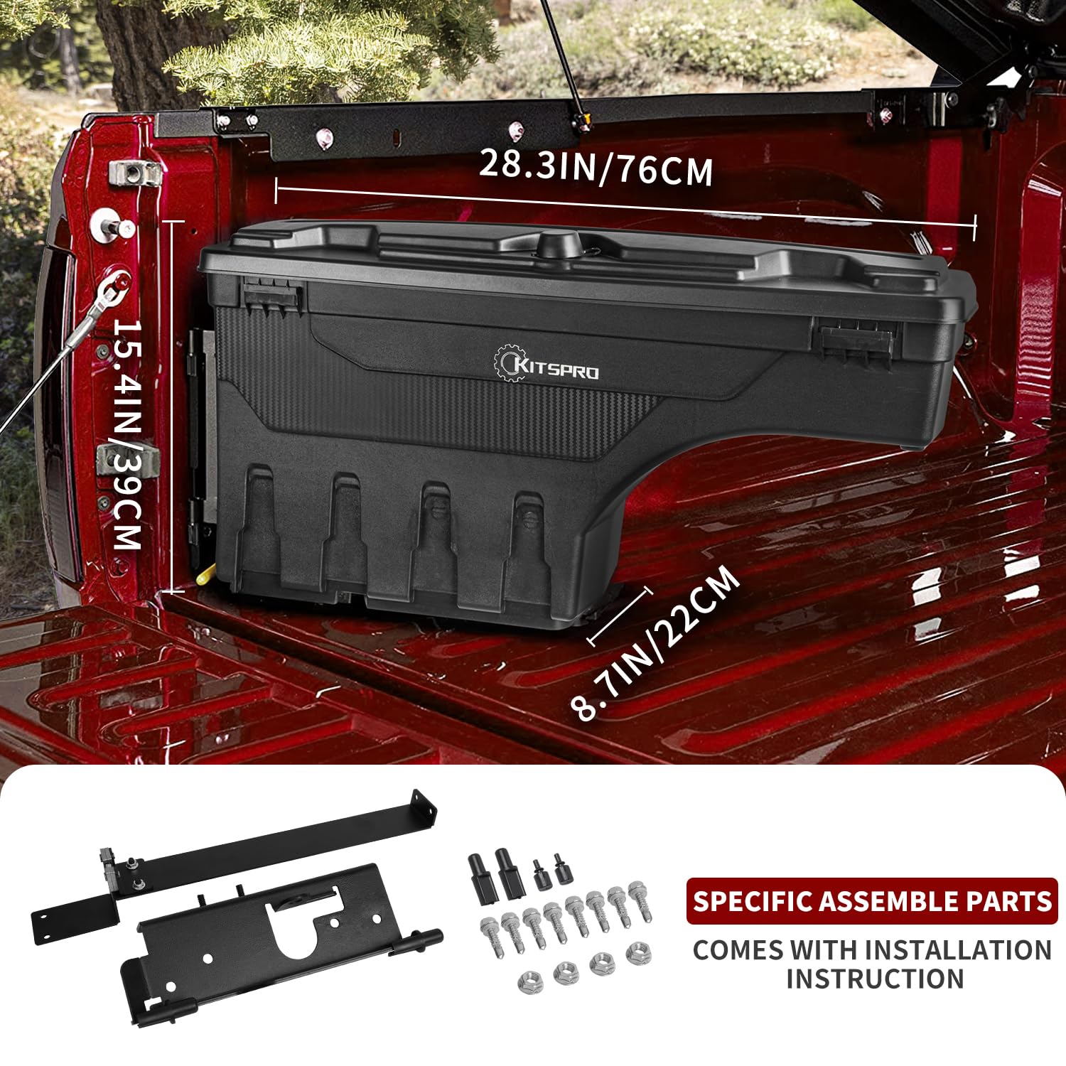 Snapklik.com : KitsPro Truck Bed Tool Box For 2002-2018 Dodge Ram 1500 ...