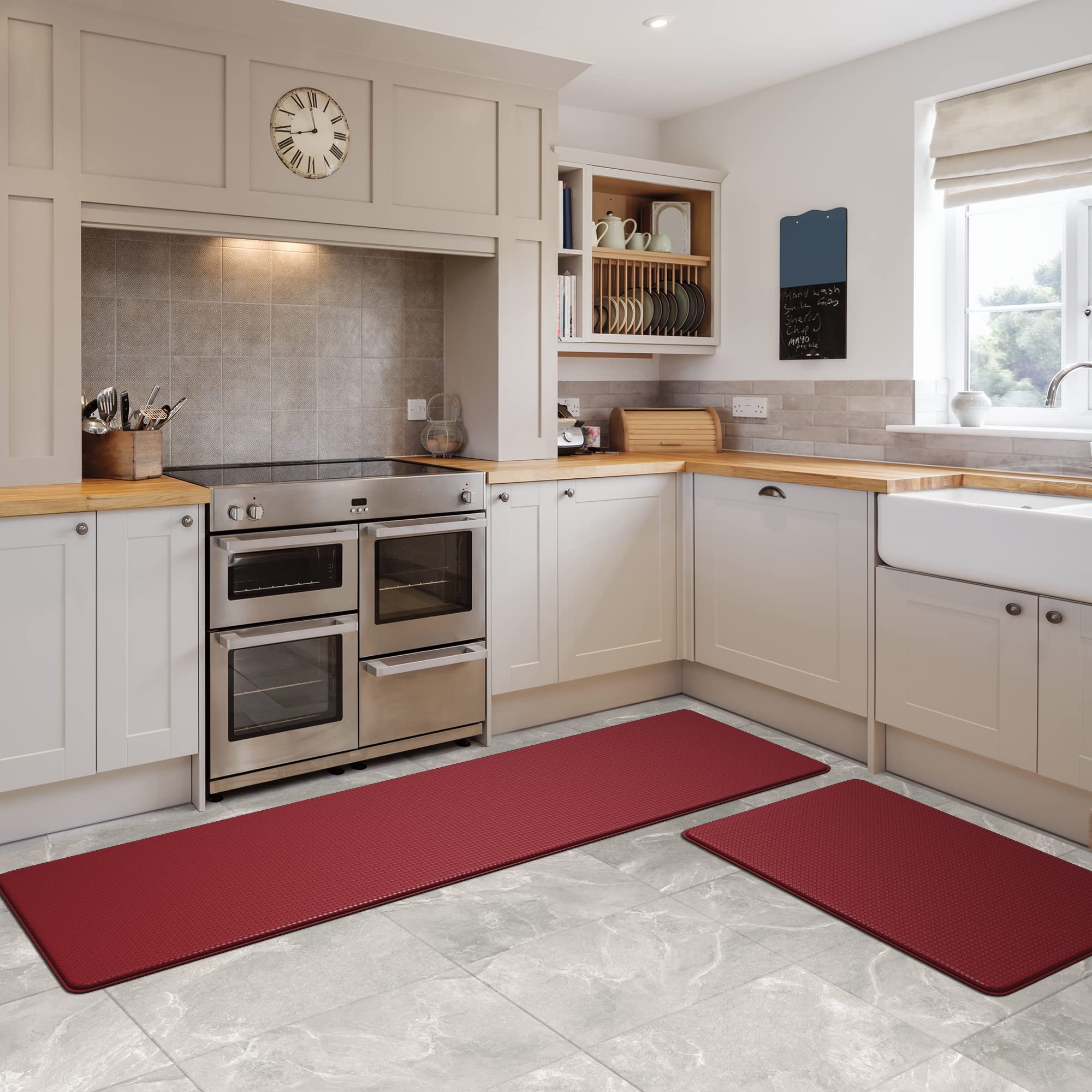 Homergy Anti Fatigue Kitchen Mats for Floor 2 PCS, Memory Foam ...