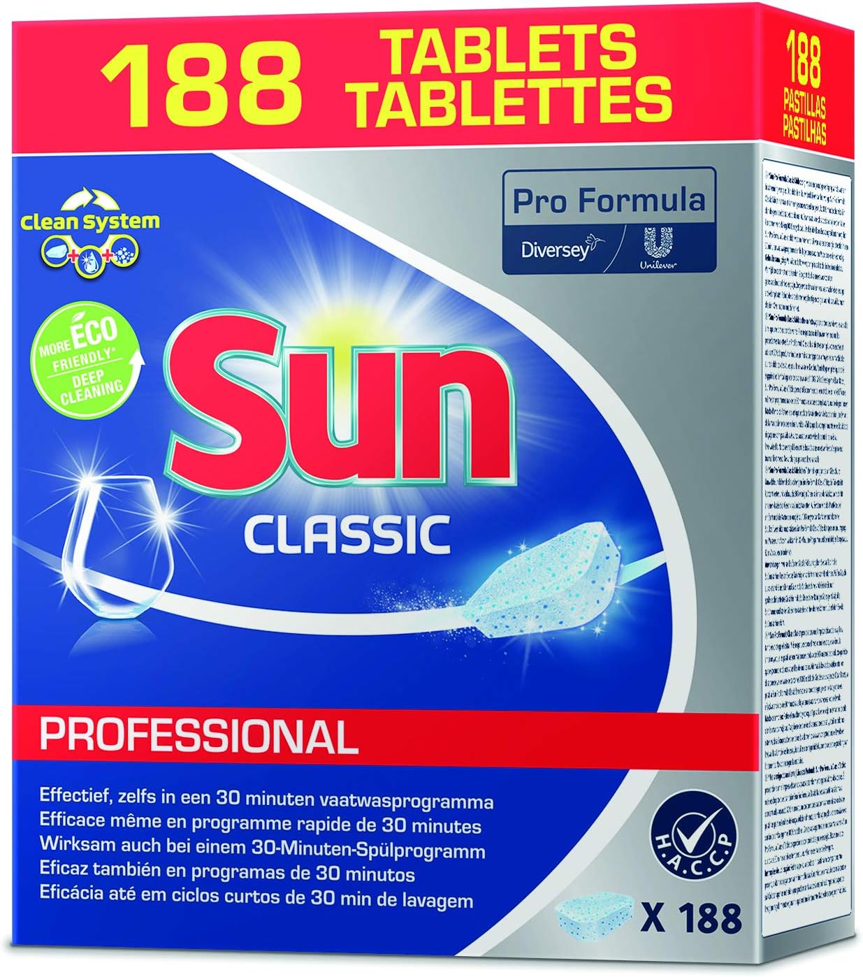 Sun Professional Classic 101100935 Tabs (Pack of 188) : Amazon.fr: Epicerie