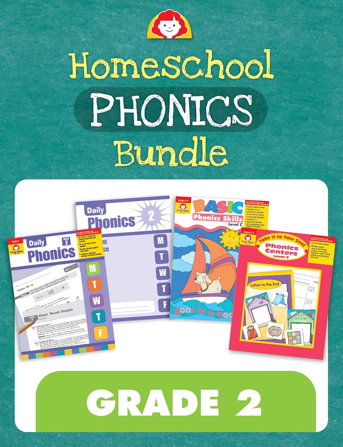 Homeschool Phonics Bundle, Grade 2: Evan Moor: 9781629389523: Amazon ...