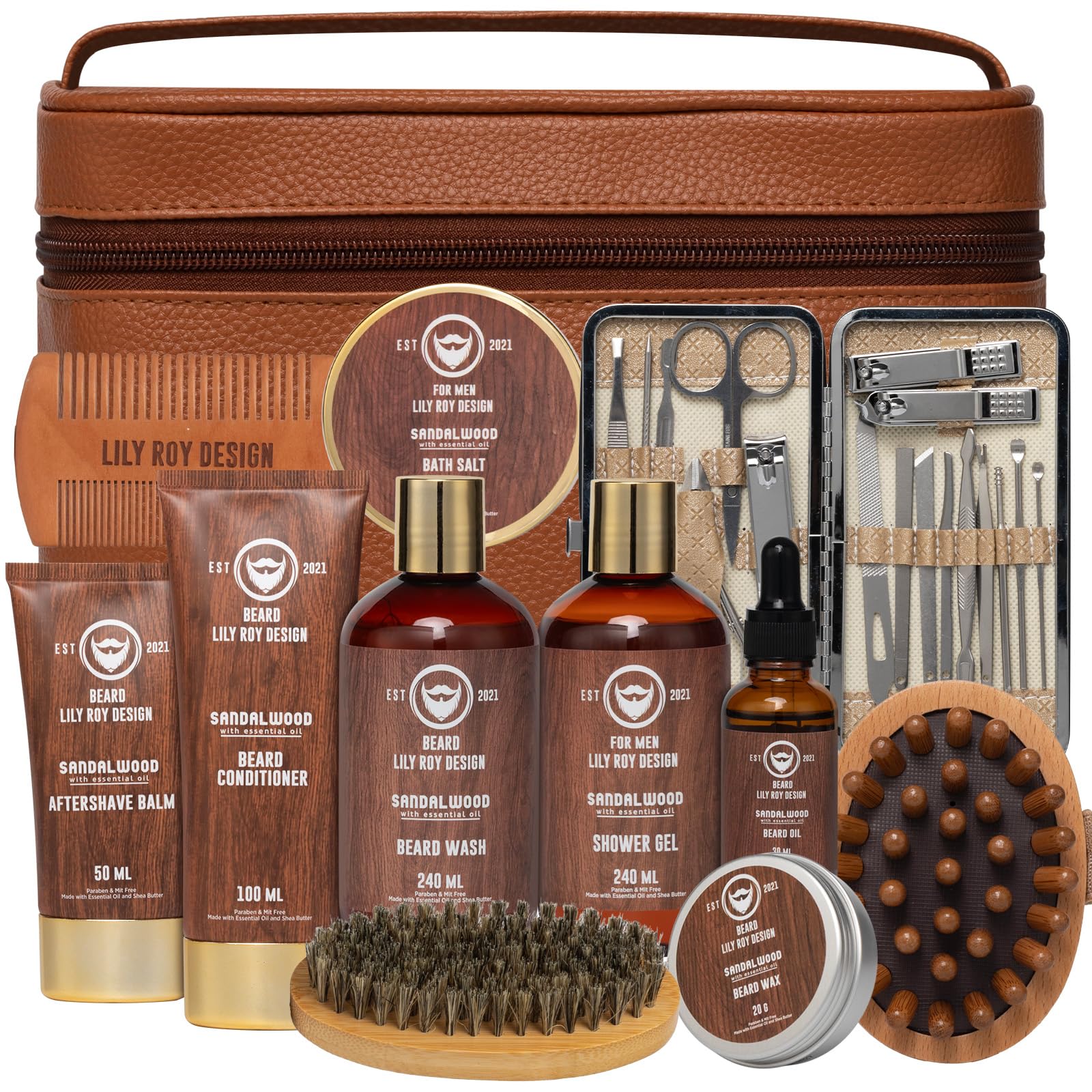Amazon.com : Valentines Day Gifts Bath Spa Gift Set Spa Gift Beard Care ...