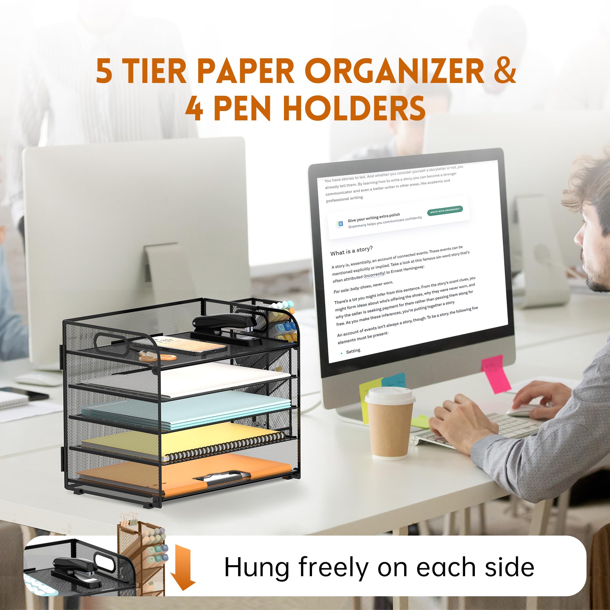 Snapklik.com : SUPEASY 5 Tier Desk Organizer