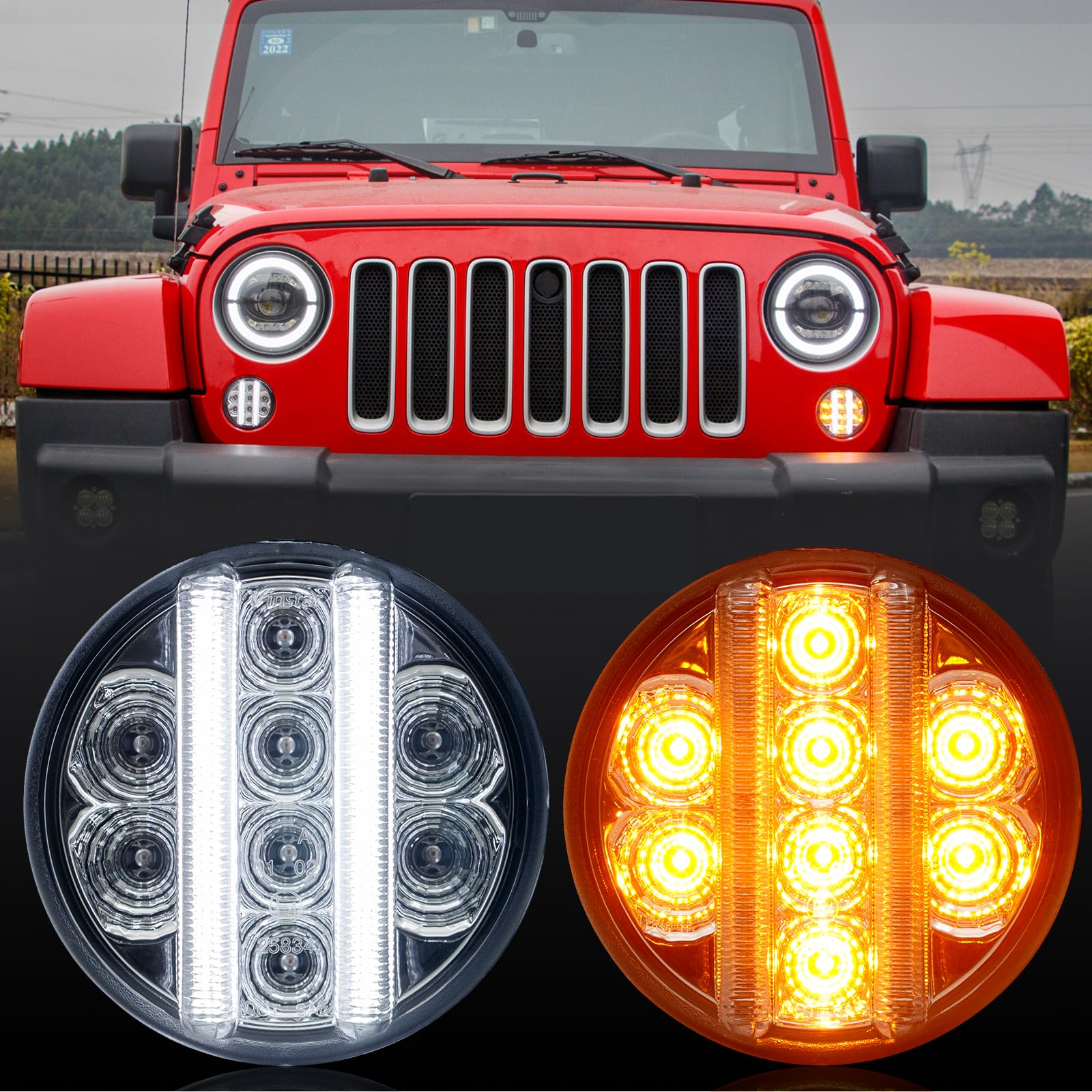 Amazon.com: AUYICH LED Turn Signal Lights Running Lamps Compatible with ...