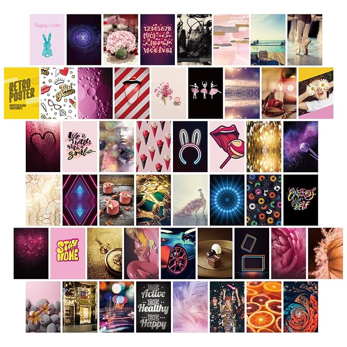 Buy Wall Collage Kit Aesthetic Pictures,Photo Collage Kit for Wall ...