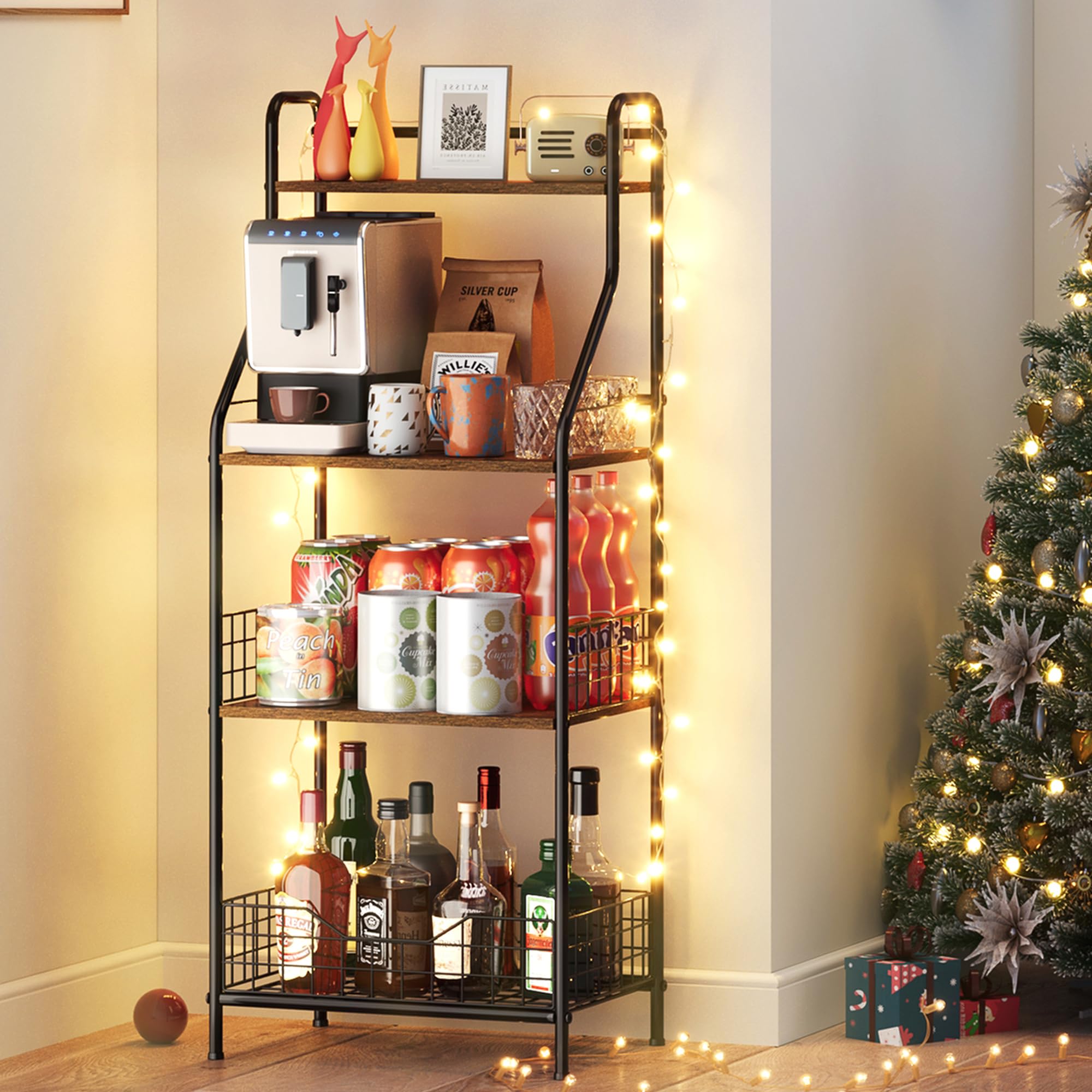 Amazon.com - Mini Bar, Snack & Water Bottle Organizer, Coffee Station ...