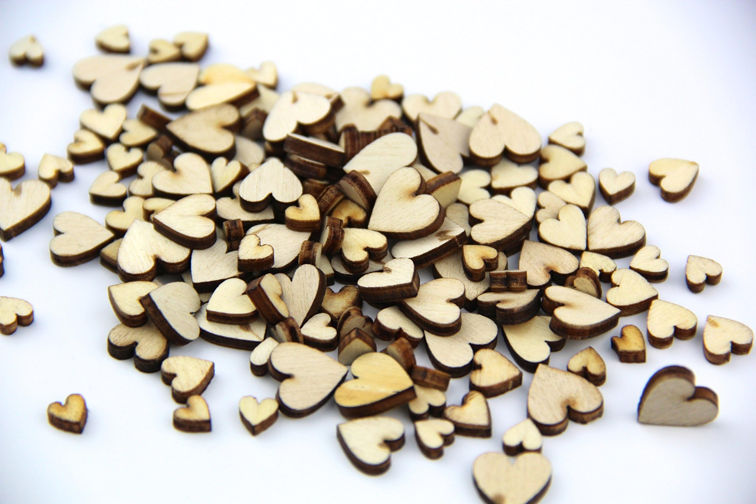 RayLineDo Pack of 50 PCS Heart Shaped Painted 2 Hole Wooden Buttons ...