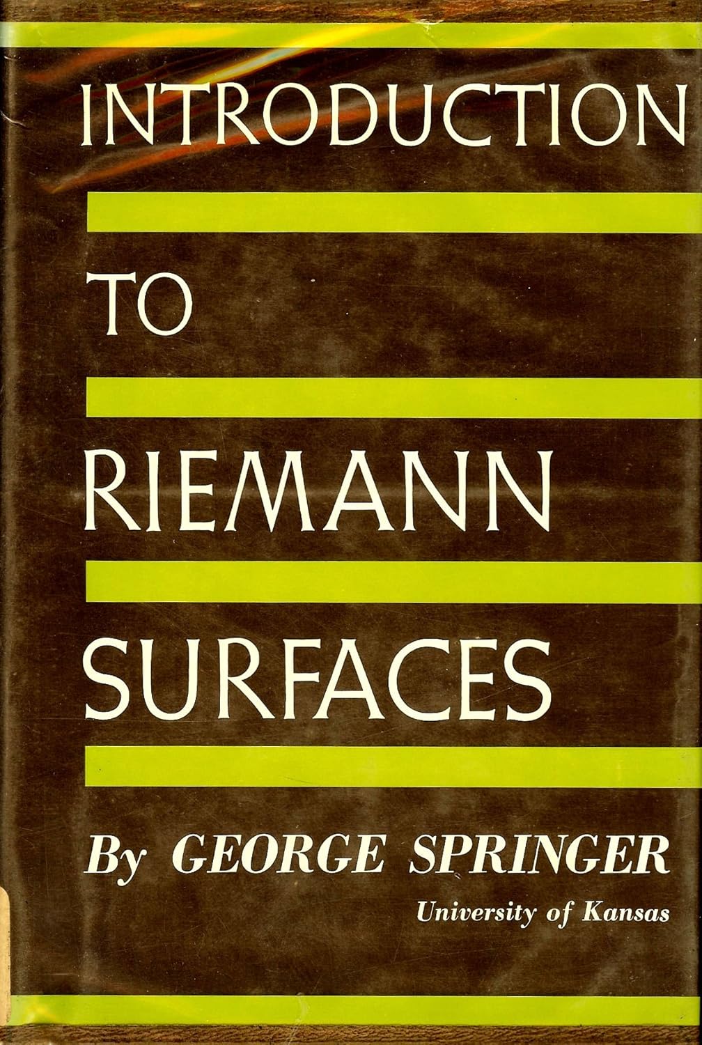Introduction to Riemann Surfaces: Springer, George: 9780201071603 ...