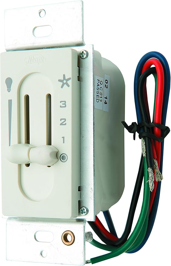 Hunter Dual Slide Ceiling Fan Wall Control Switch - for Hunter ...